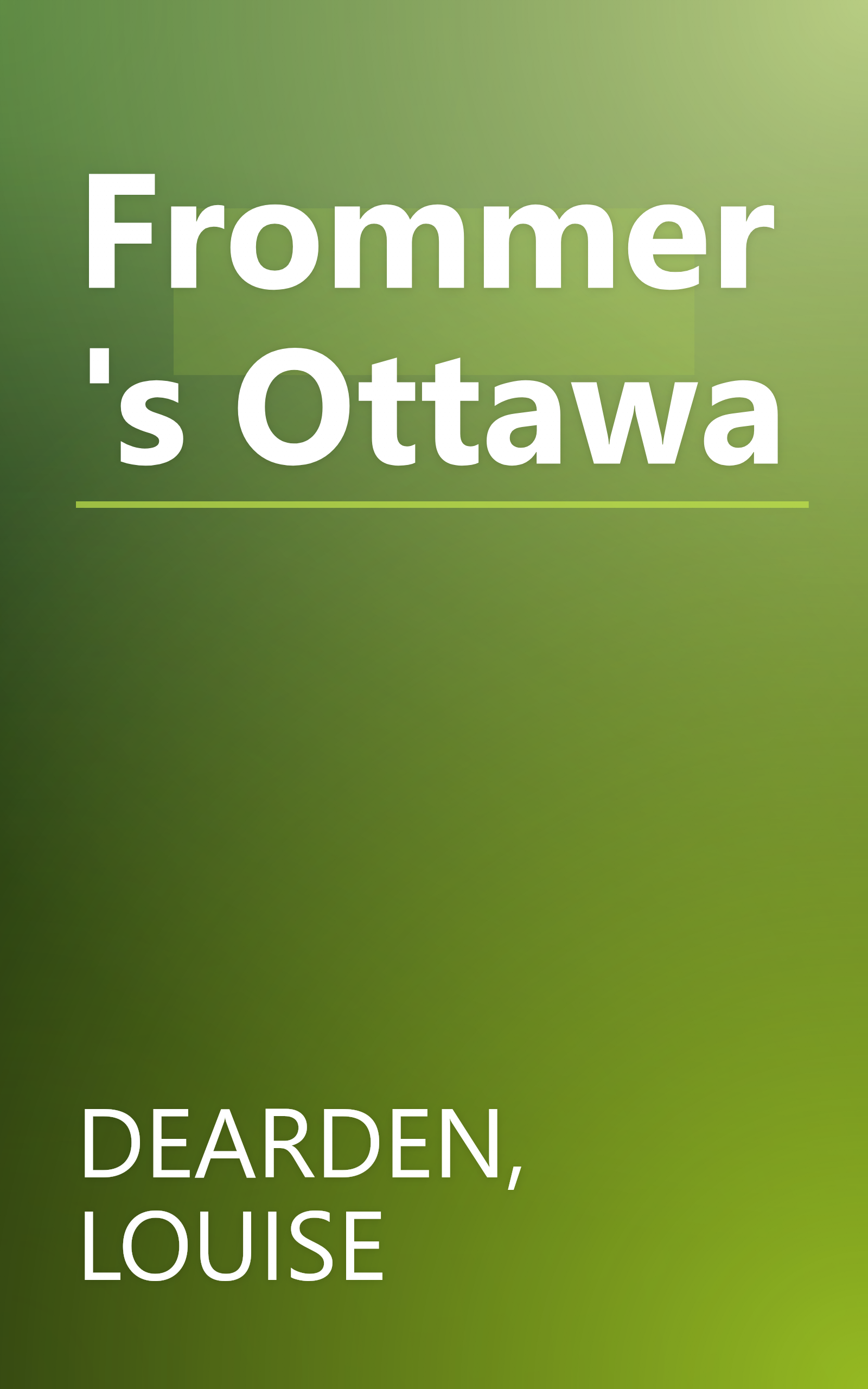 Frommer's Ottawa book cover