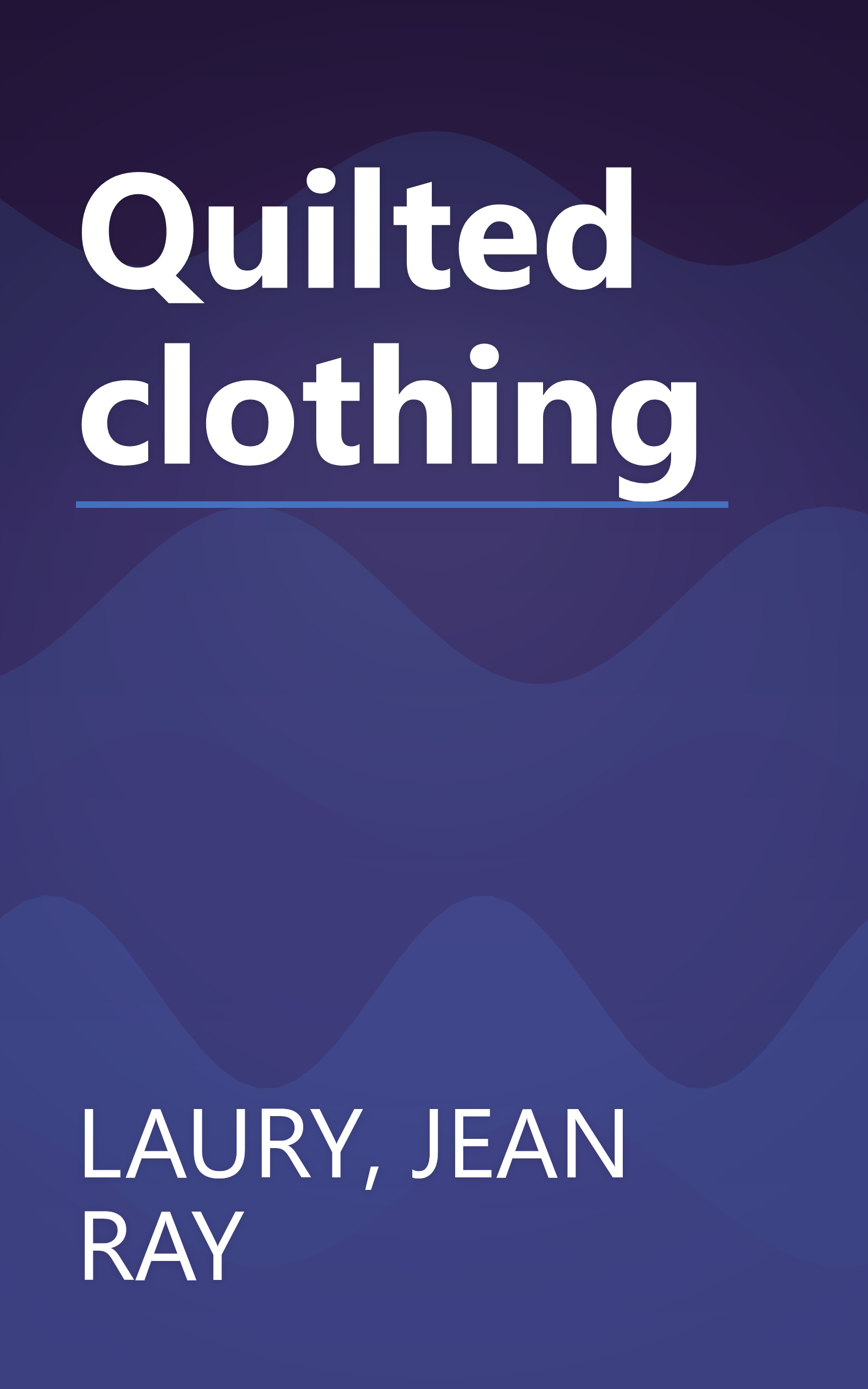Quilted clothing book cover