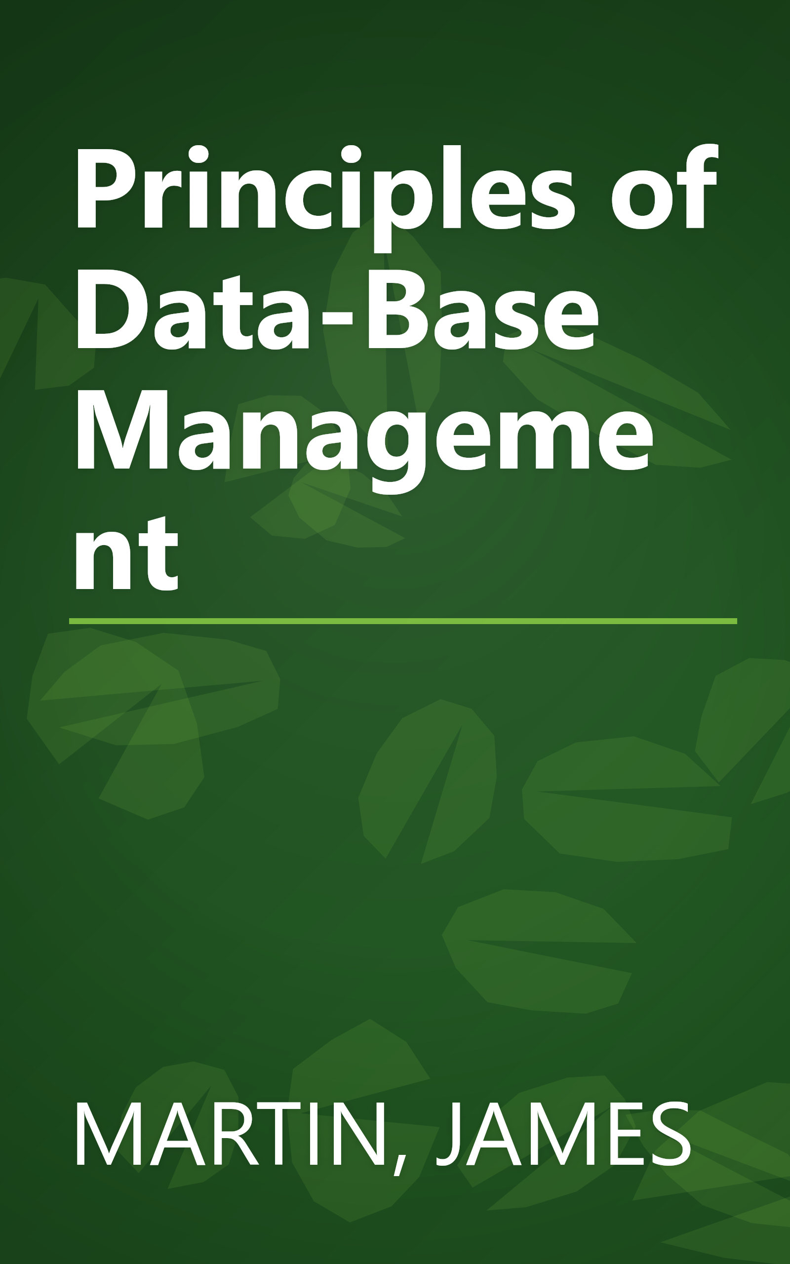 Principles of Data-Base Management book cover