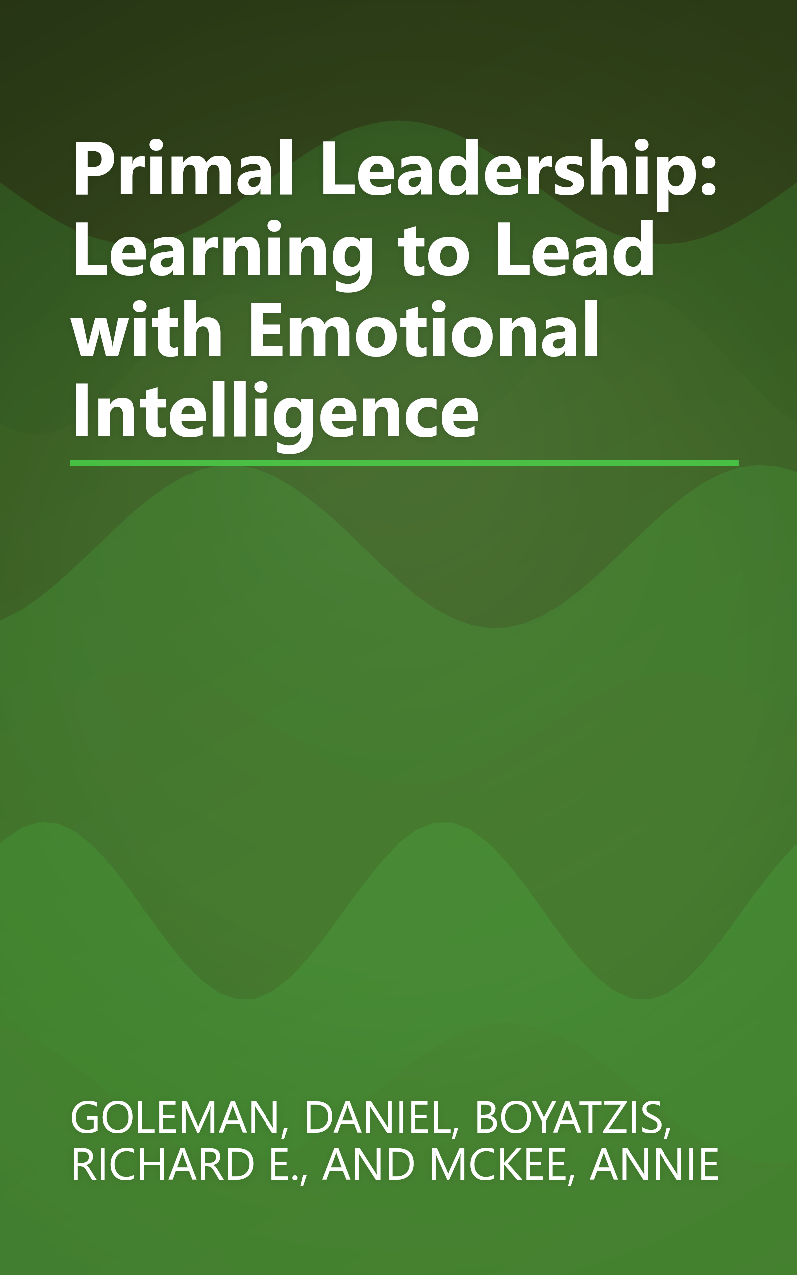 Primal Leadership: Learning to Lead with Emotional Intelligence book cover