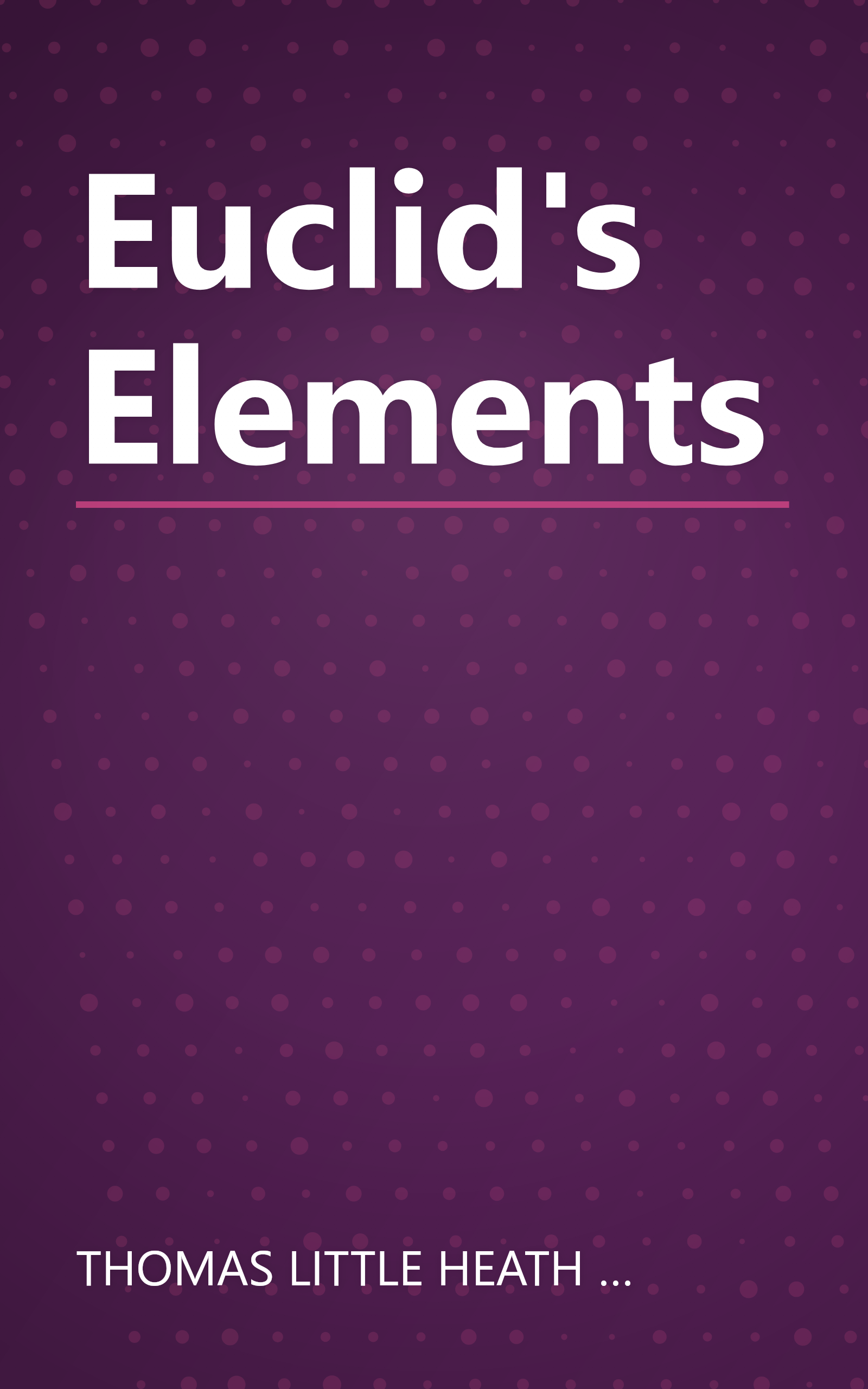 Euclid's Elements book cover
