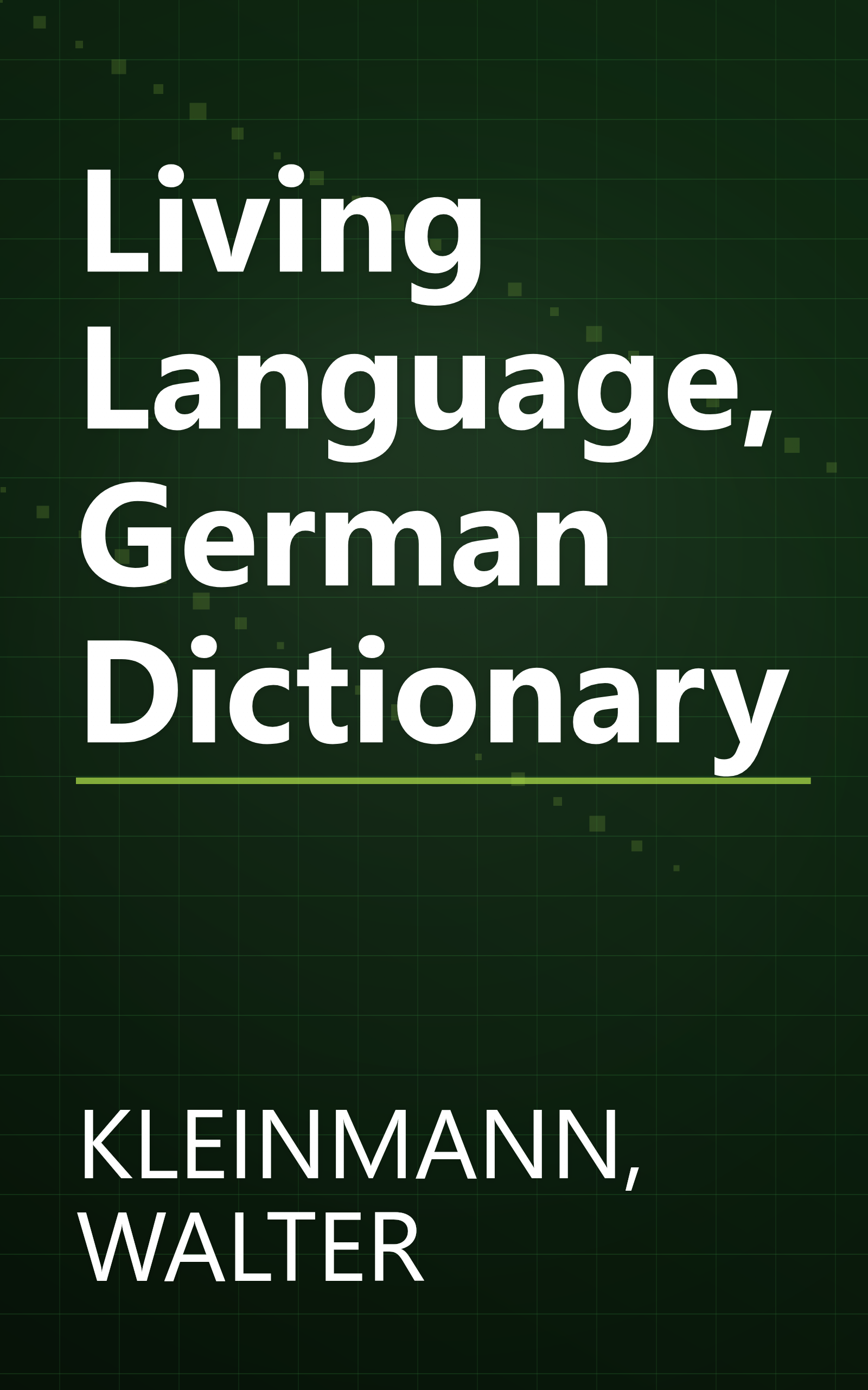 Living Language, German Dictionary book cover