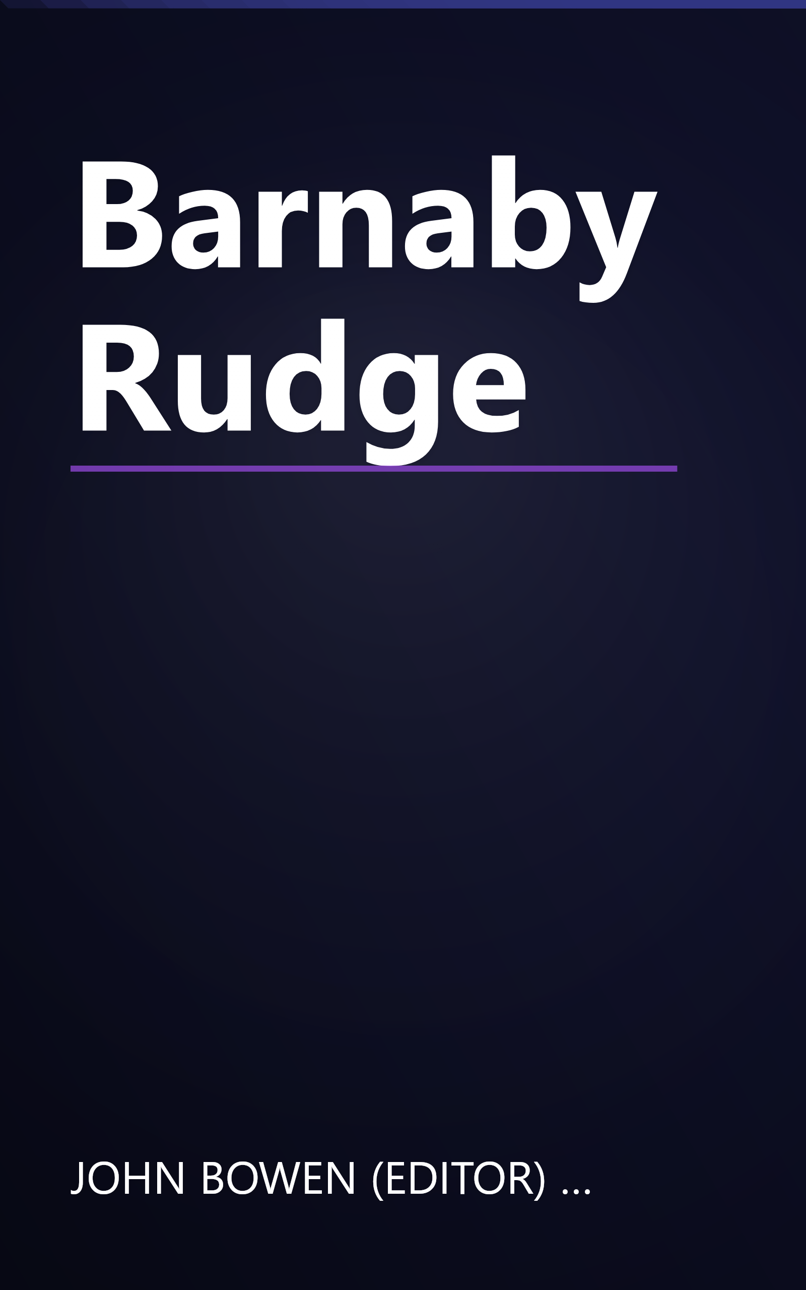 Barnaby Rudge book cover