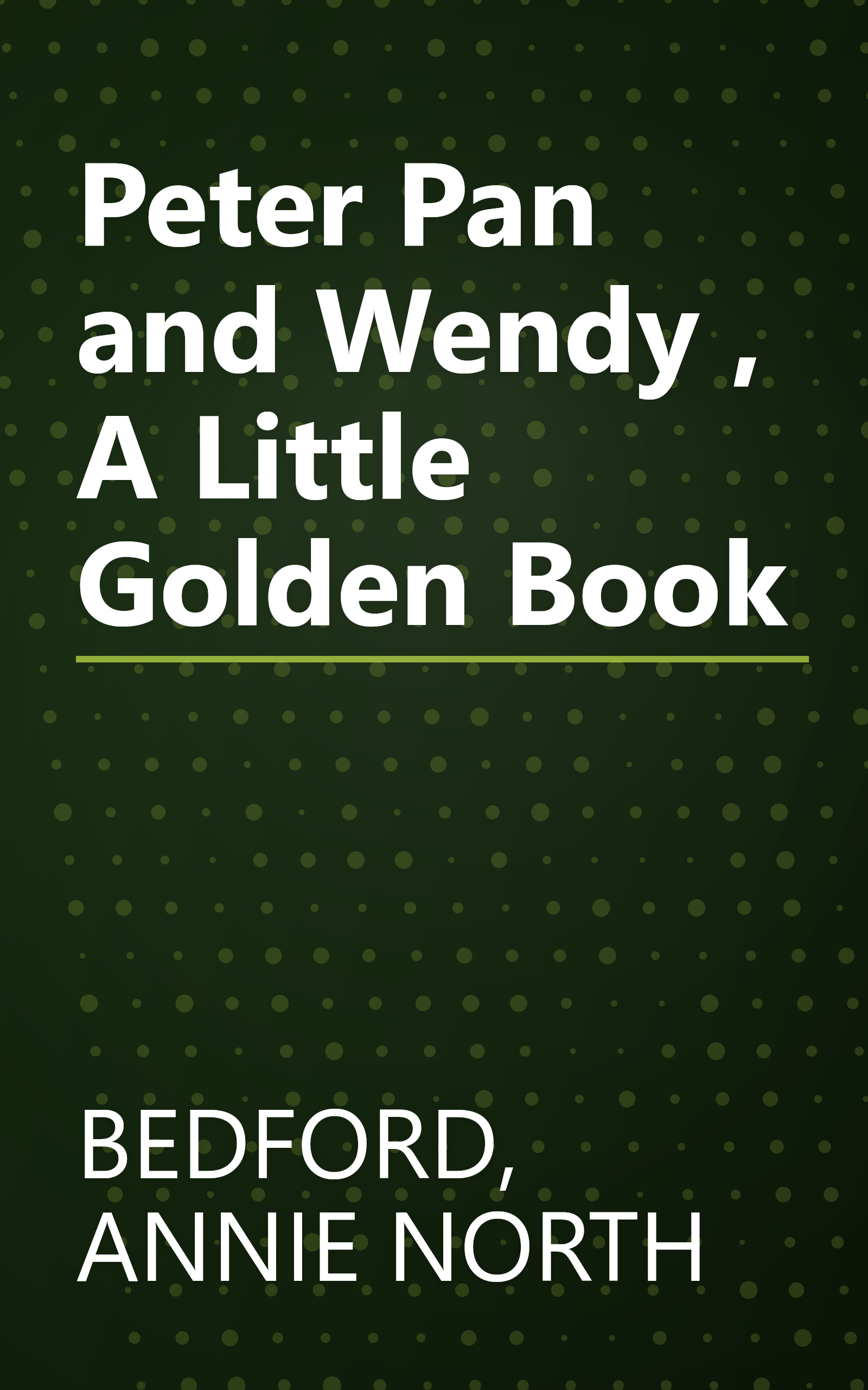 Peter Pan and Wendy , A Little Golden Book book cover