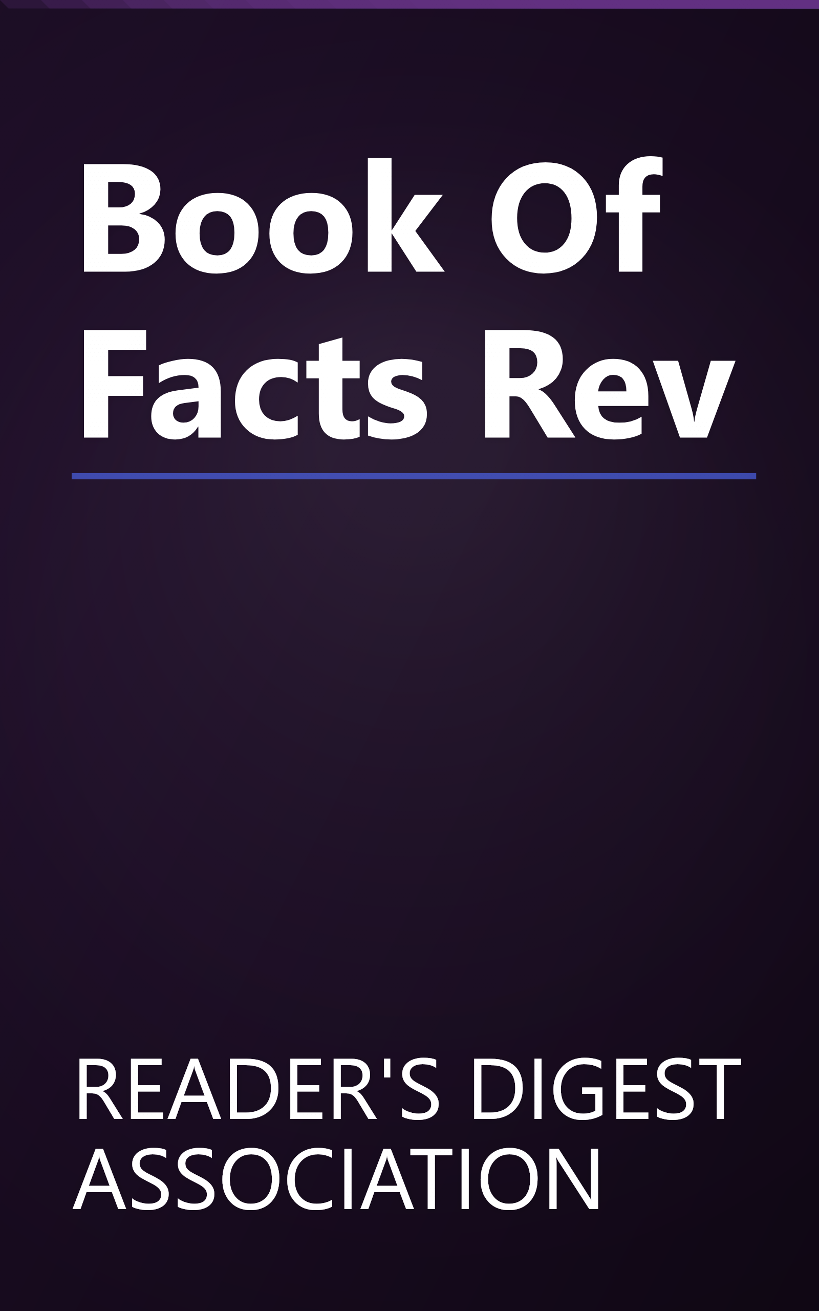 Book Of Facts Rev book cover
