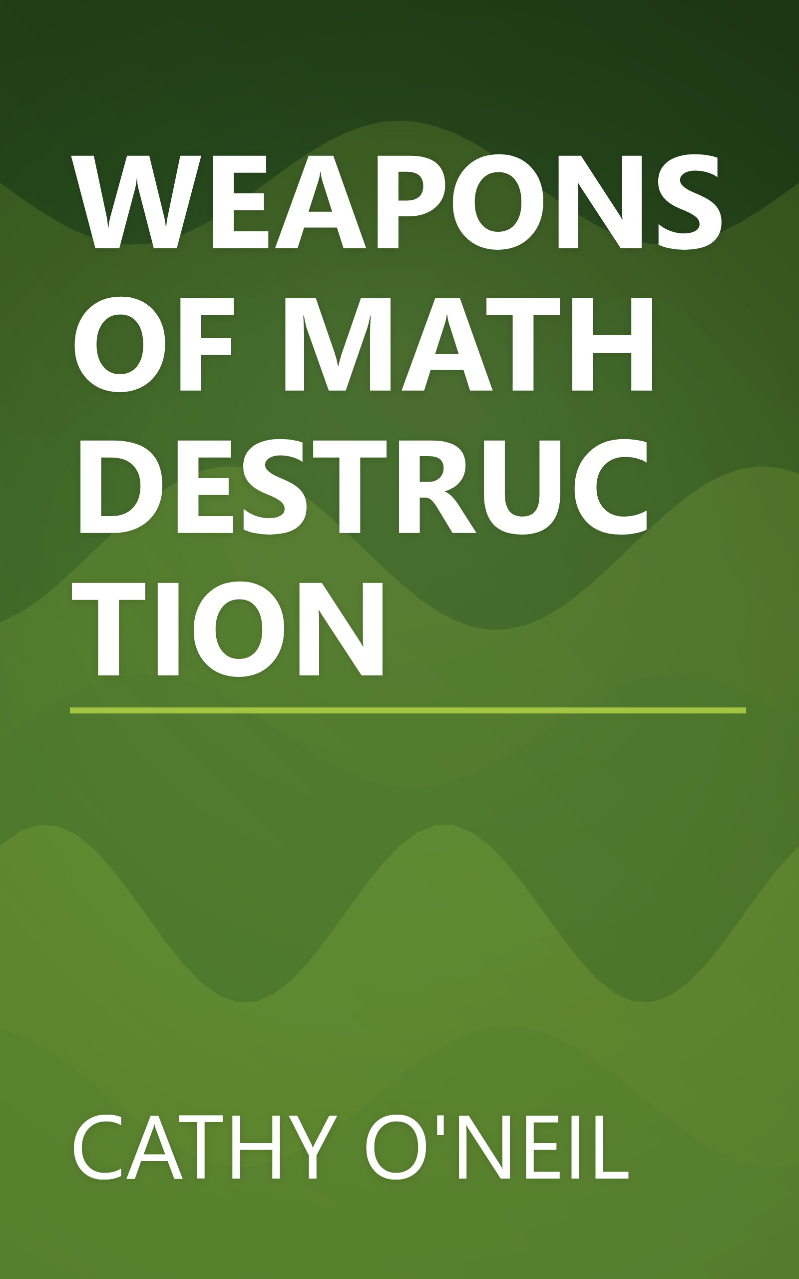 WEAPONS OF MATH DESTRUCTION book cover
