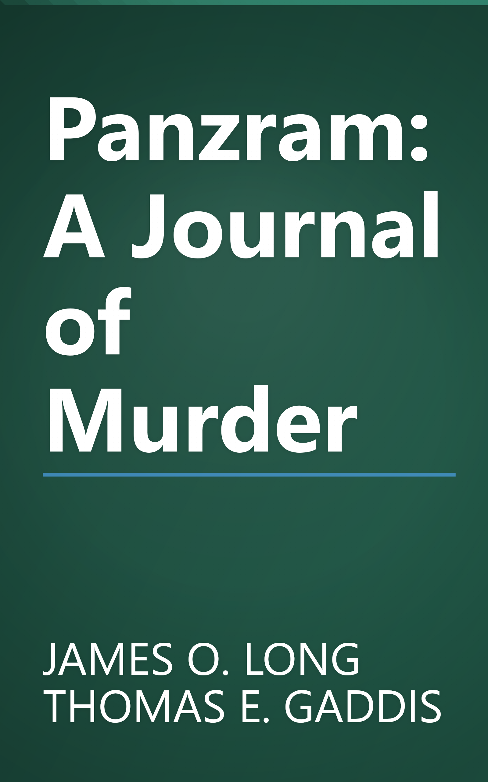Panzram: A Journal of Murder book cover