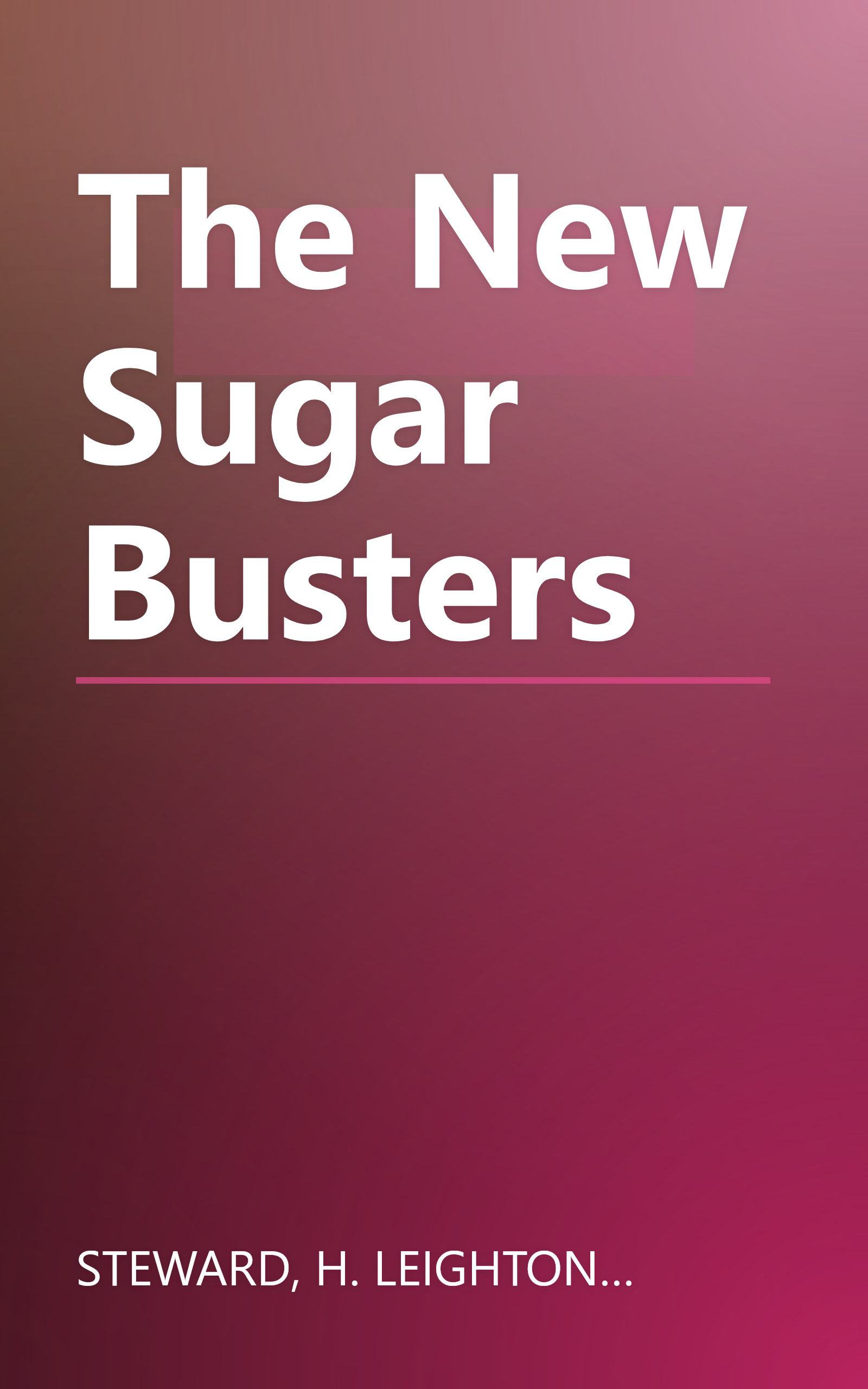 The New Sugar Busters book cover