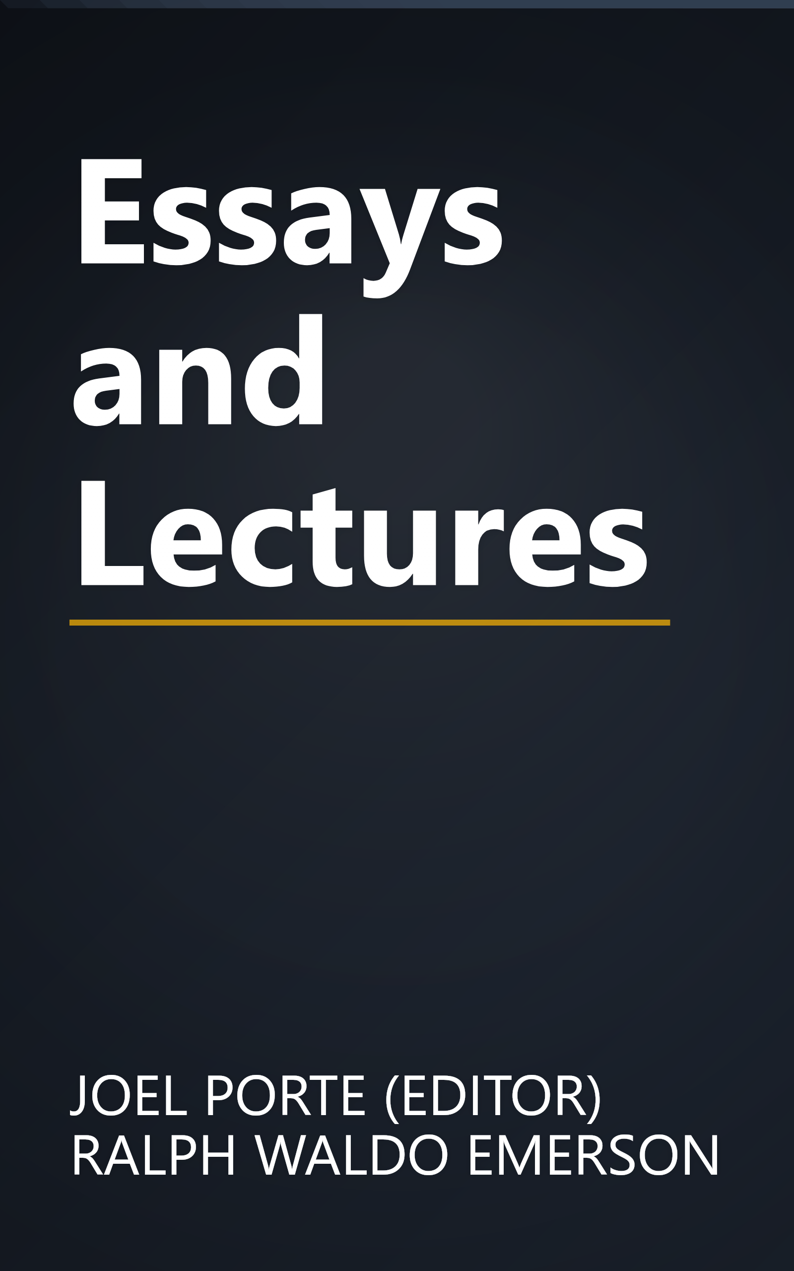 Essays and Lectures book cover