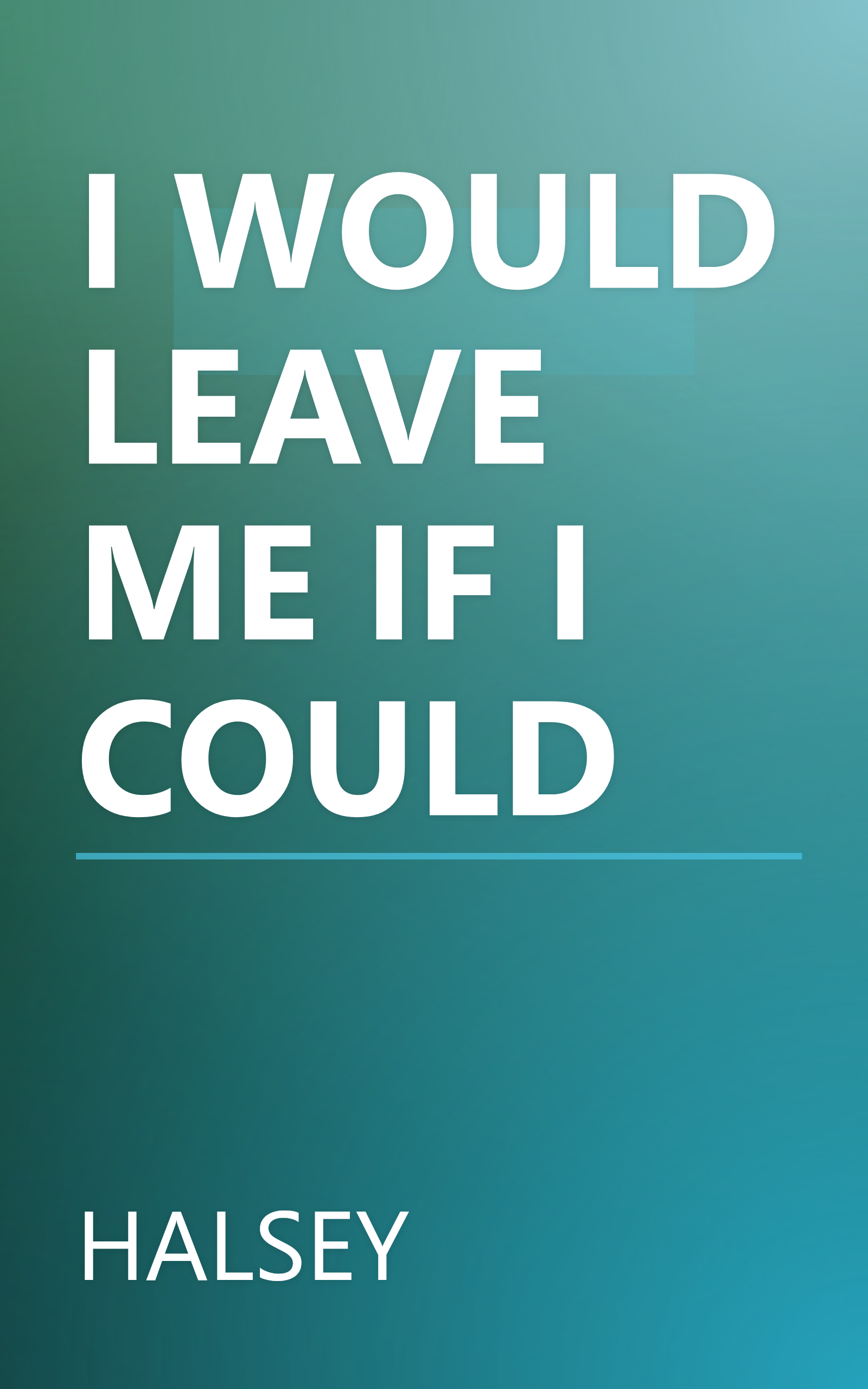 I WOULD LEAVE ME IF I COULD book cover