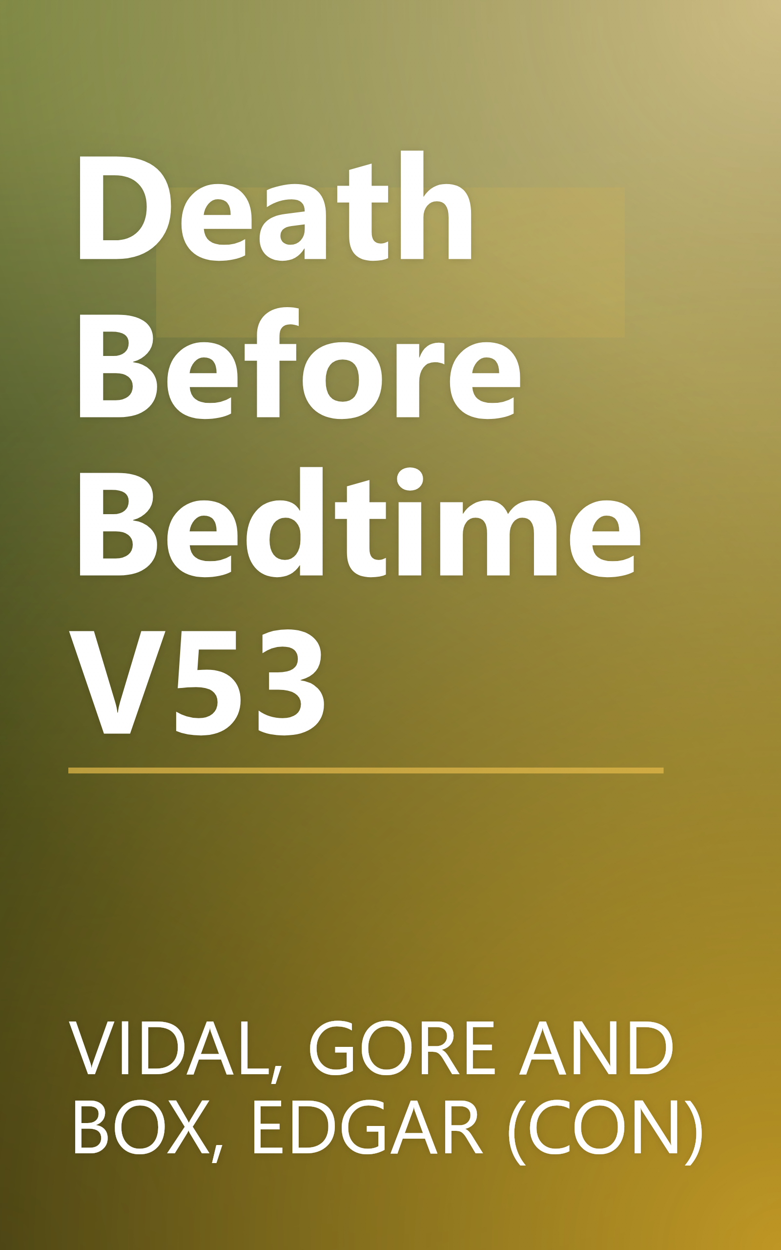 Death Before Bedtime V53 book cover