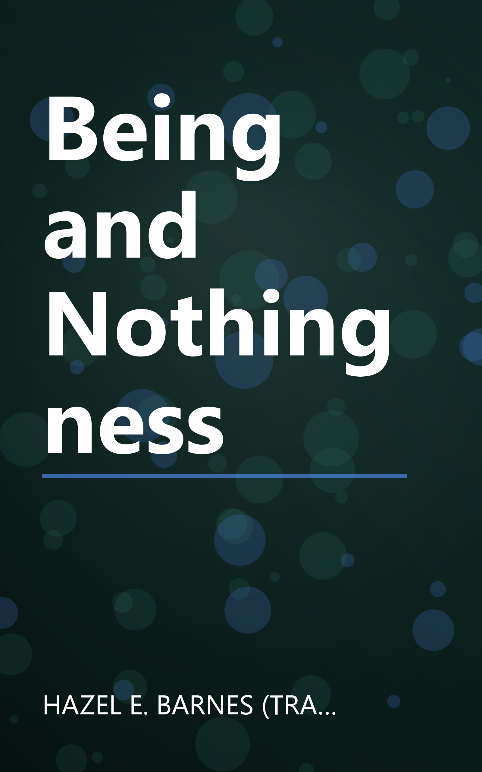 Being and Nothingness book cover