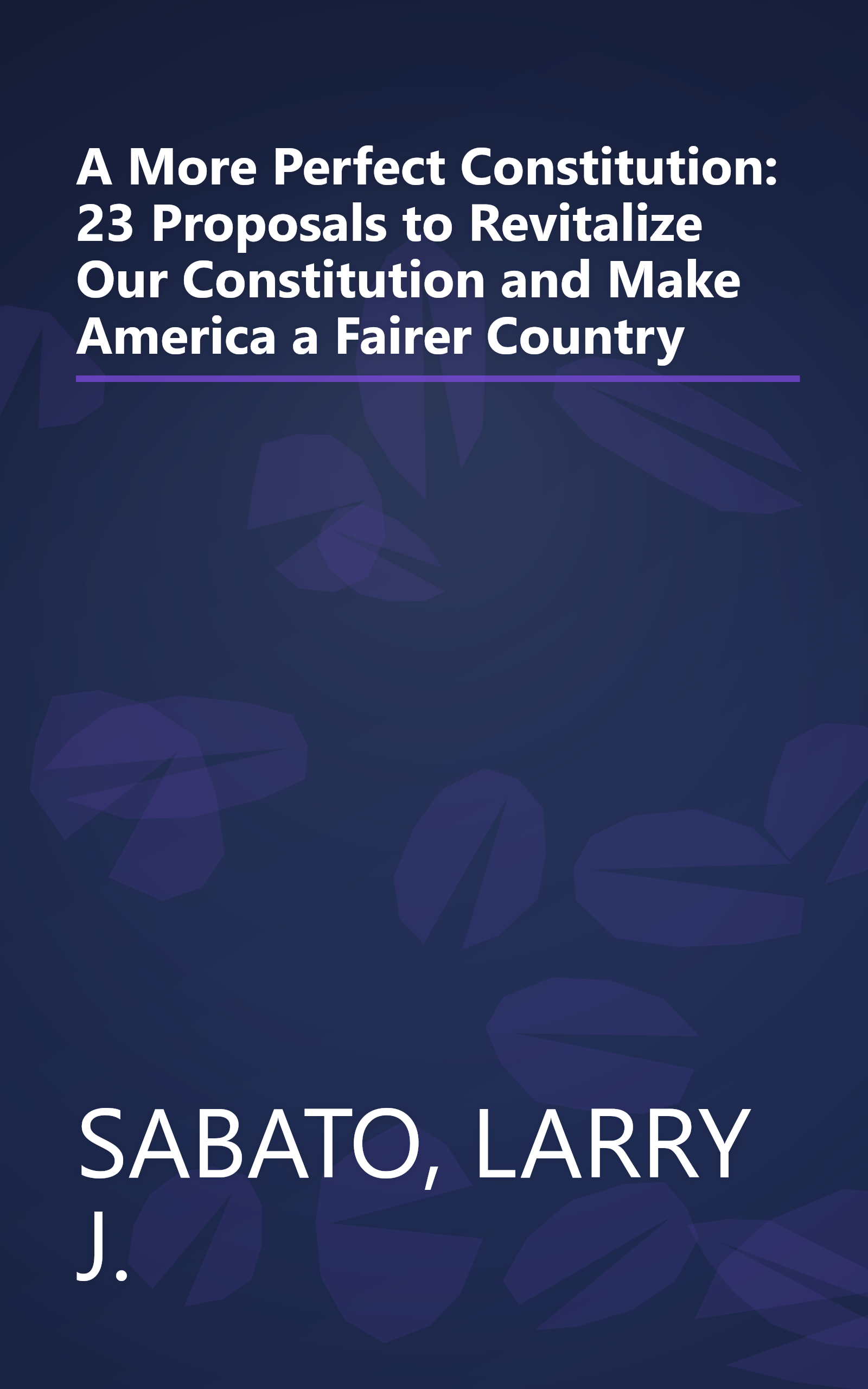 A More Perfect Constitution: 23 Proposals to Revitalize Our Constitution and Make America a Fairer Country book cover