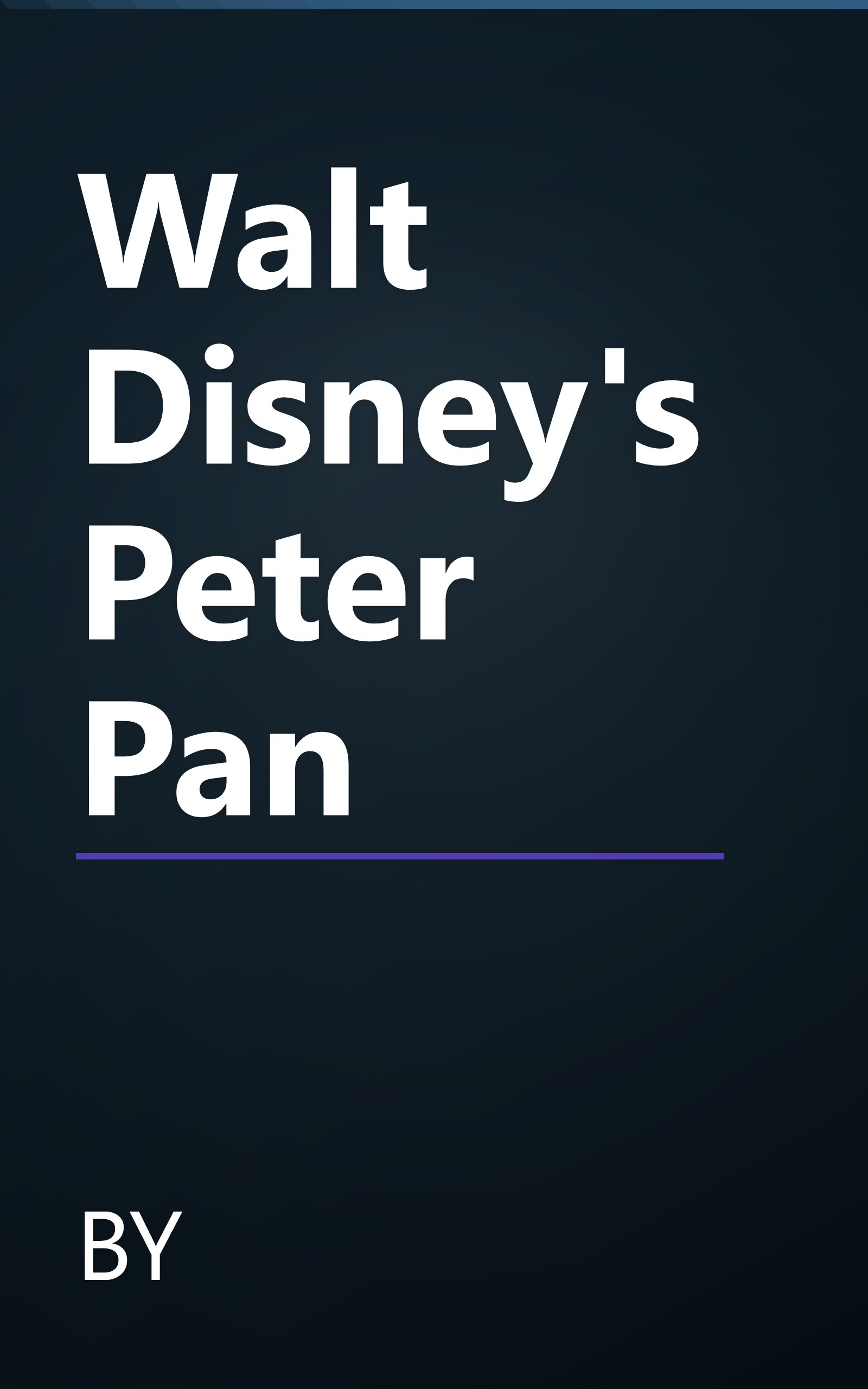 Walt Disney's Peter Pan book cover