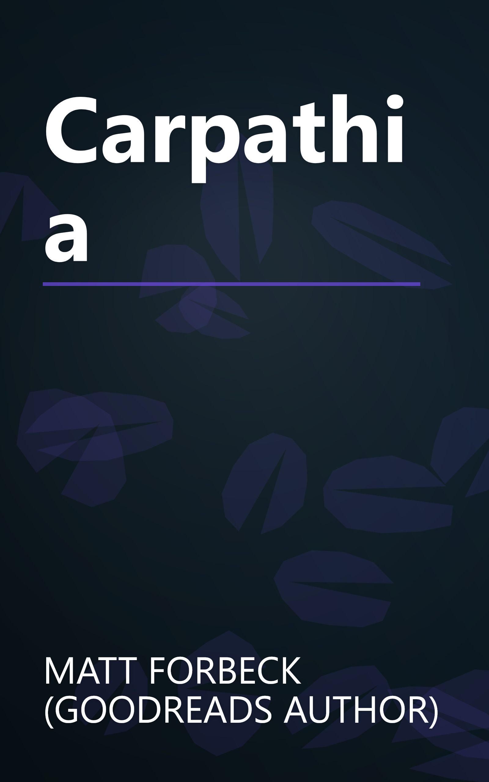 Carpathia book cover