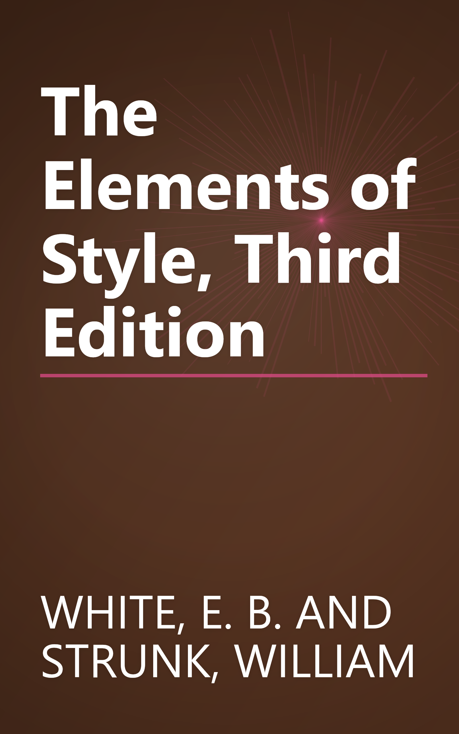 The Elements of Style, Third Edition book cover
