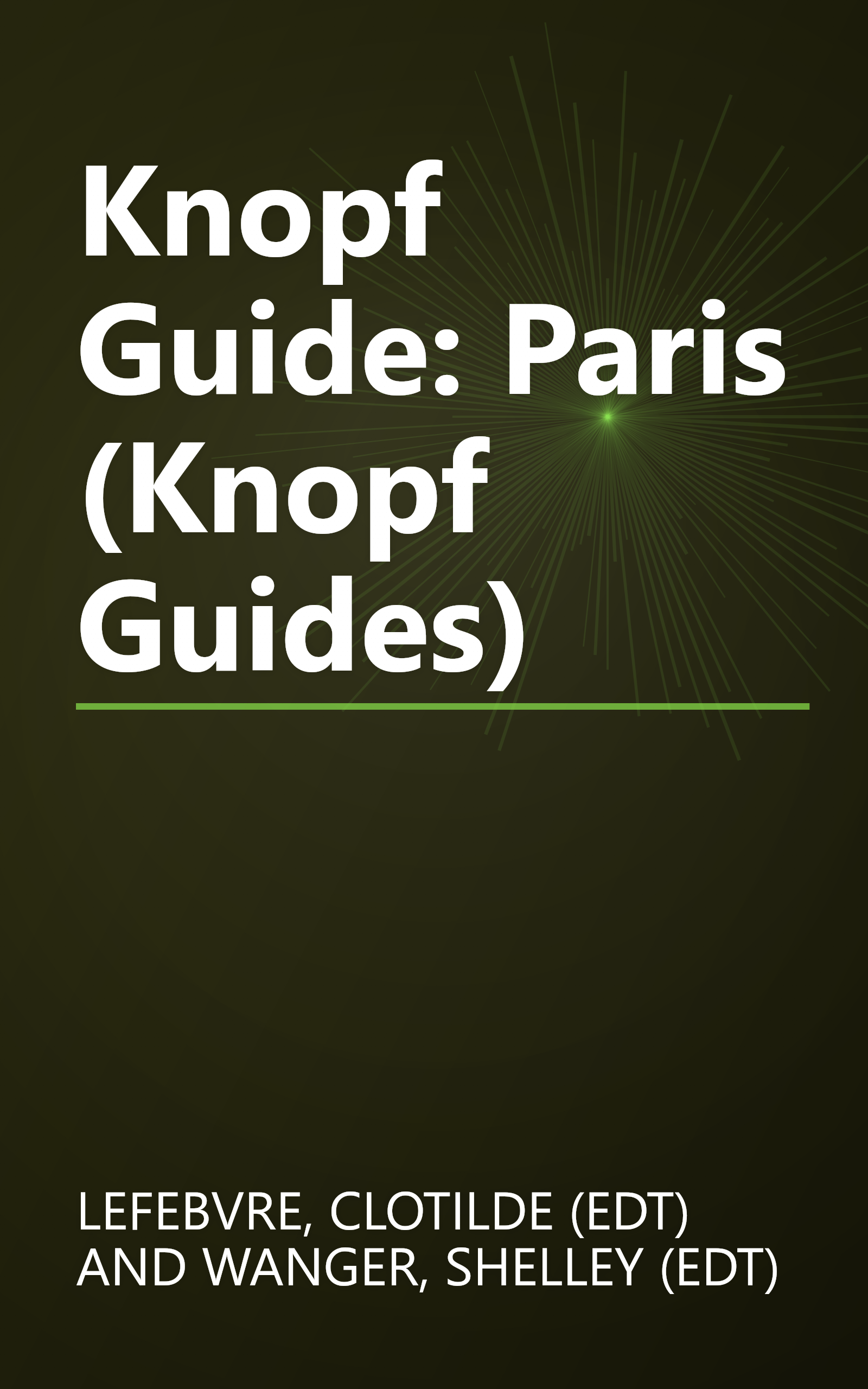 Knopf Guide: Paris (Knopf Guides) book cover