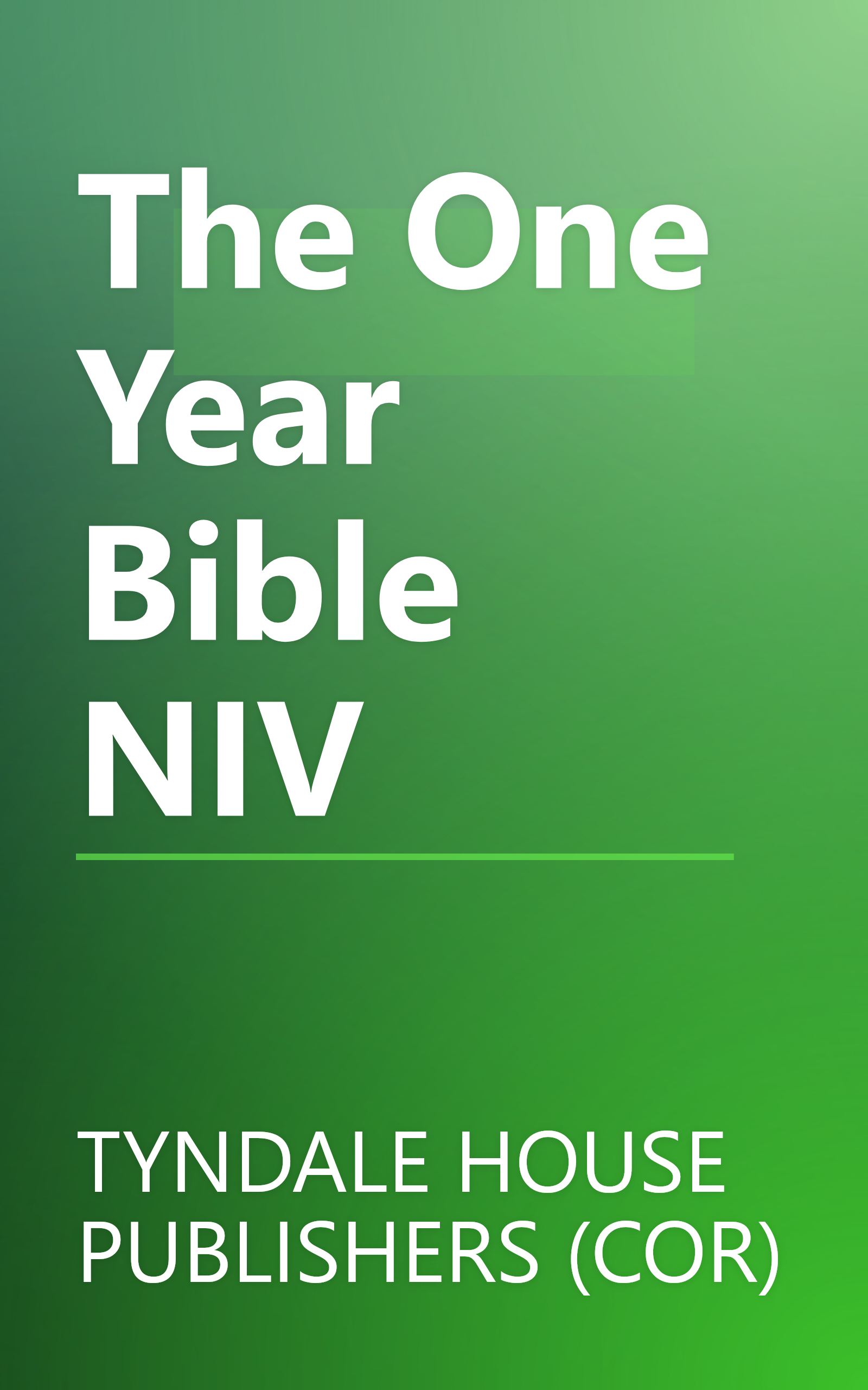 The One Year Bible NIV book cover