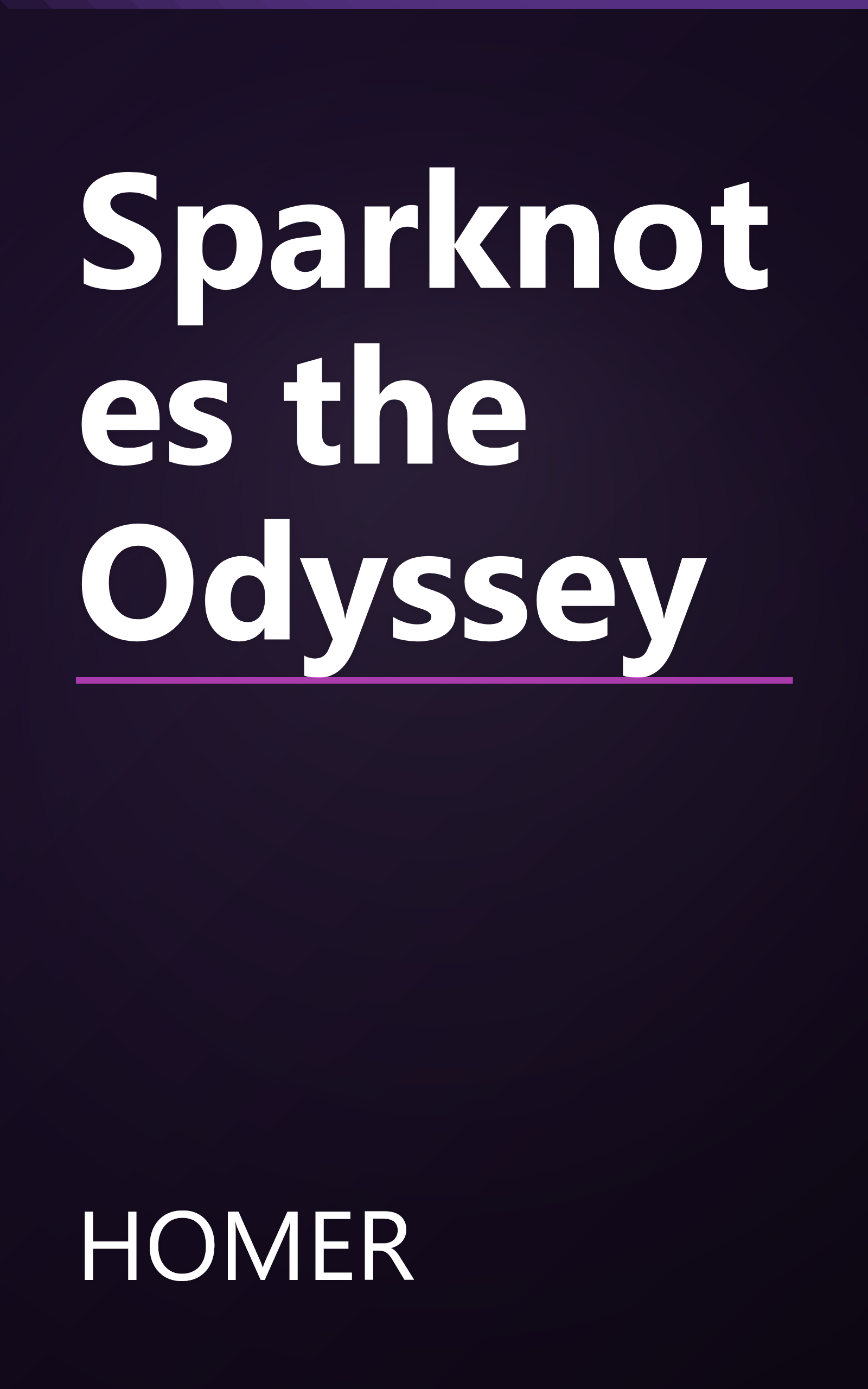 Sparknotes the Odyssey book cover