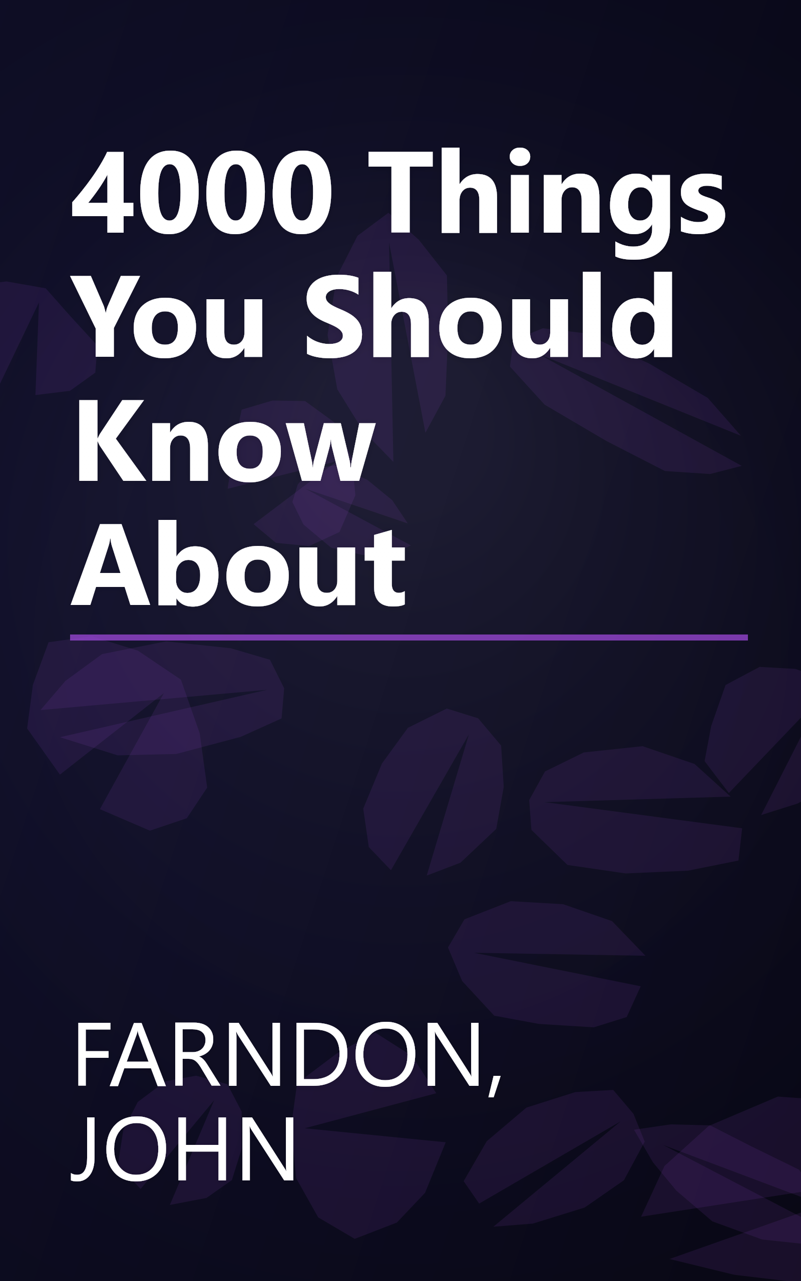 4000 Things You Should Know About book cover