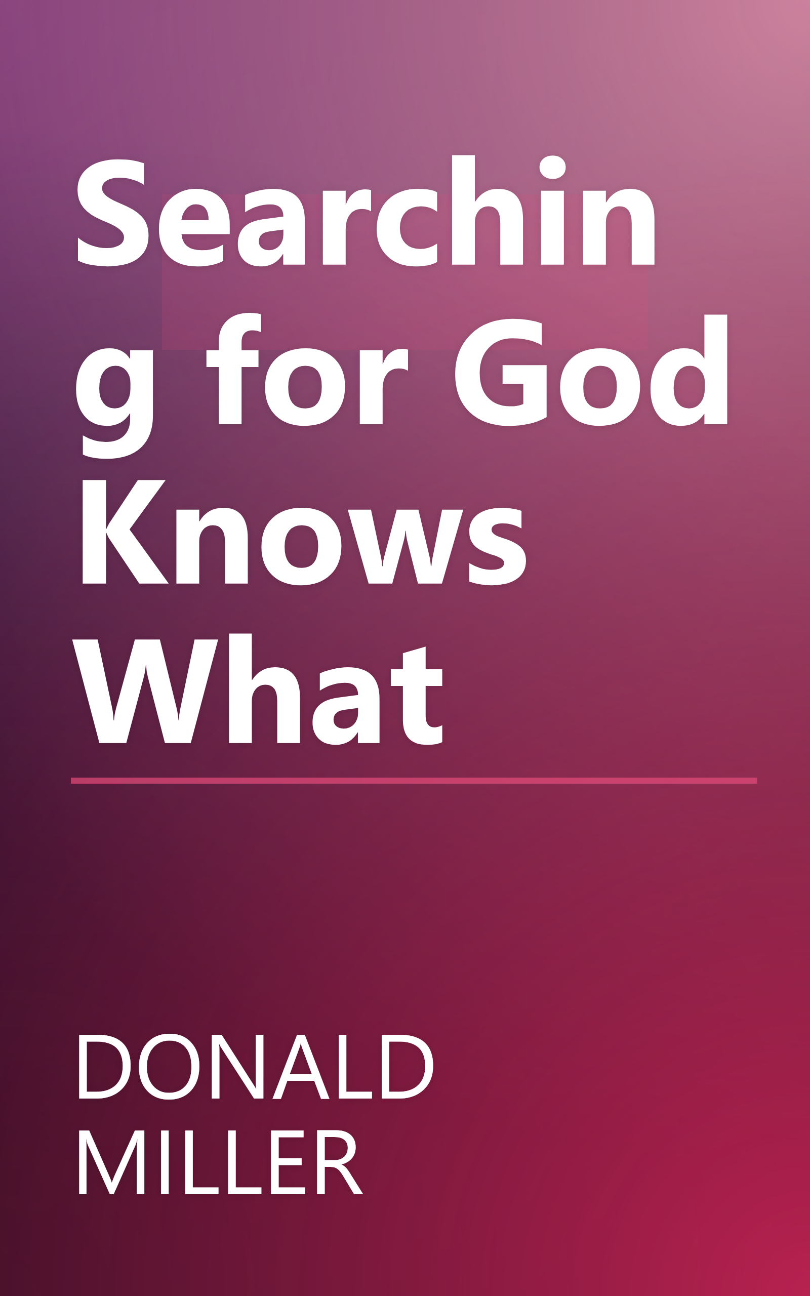 Searching for God Knows What book cover