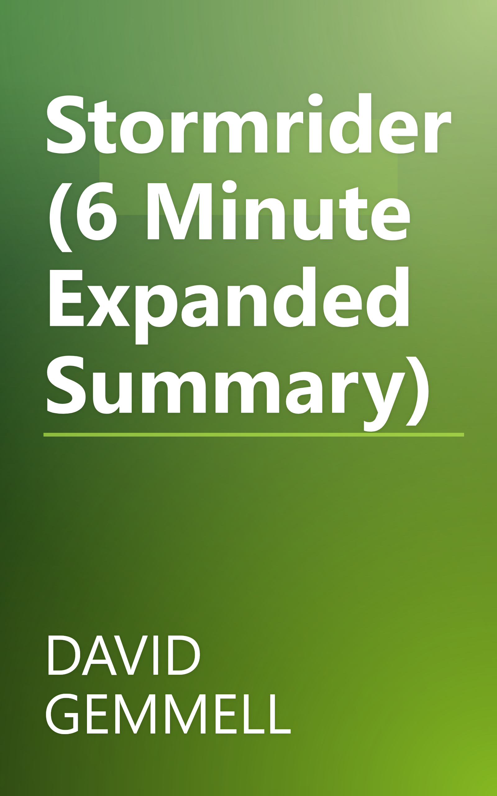 Stormrider (6 Minute   Expanded Summary) book cover