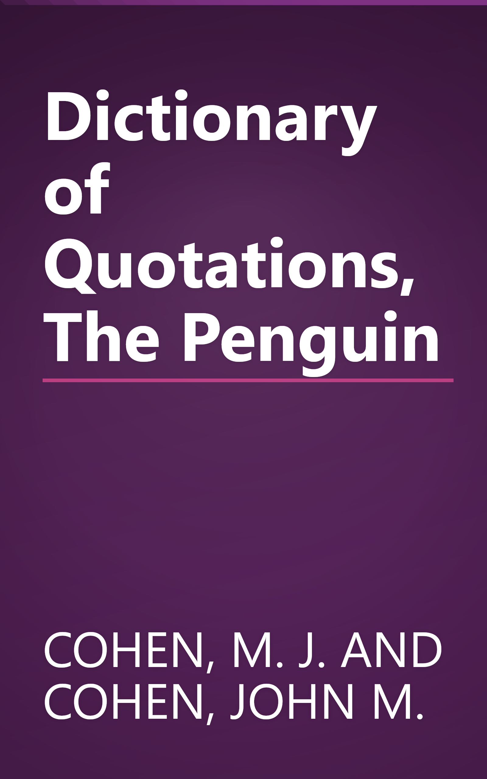 Dictionary of Quotations, The Penguin book cover