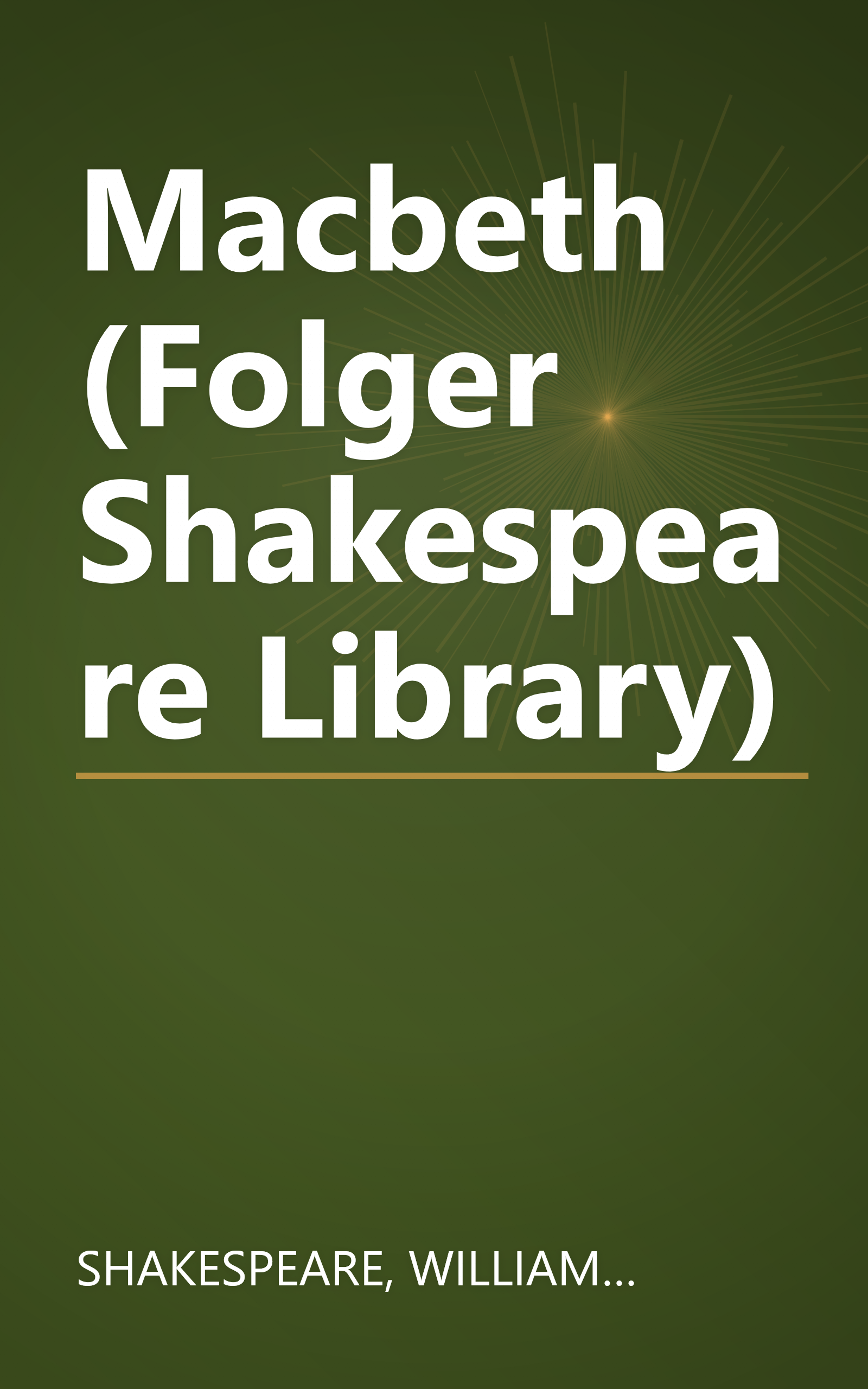 Macbeth (Folger Shakespeare Library) book cover