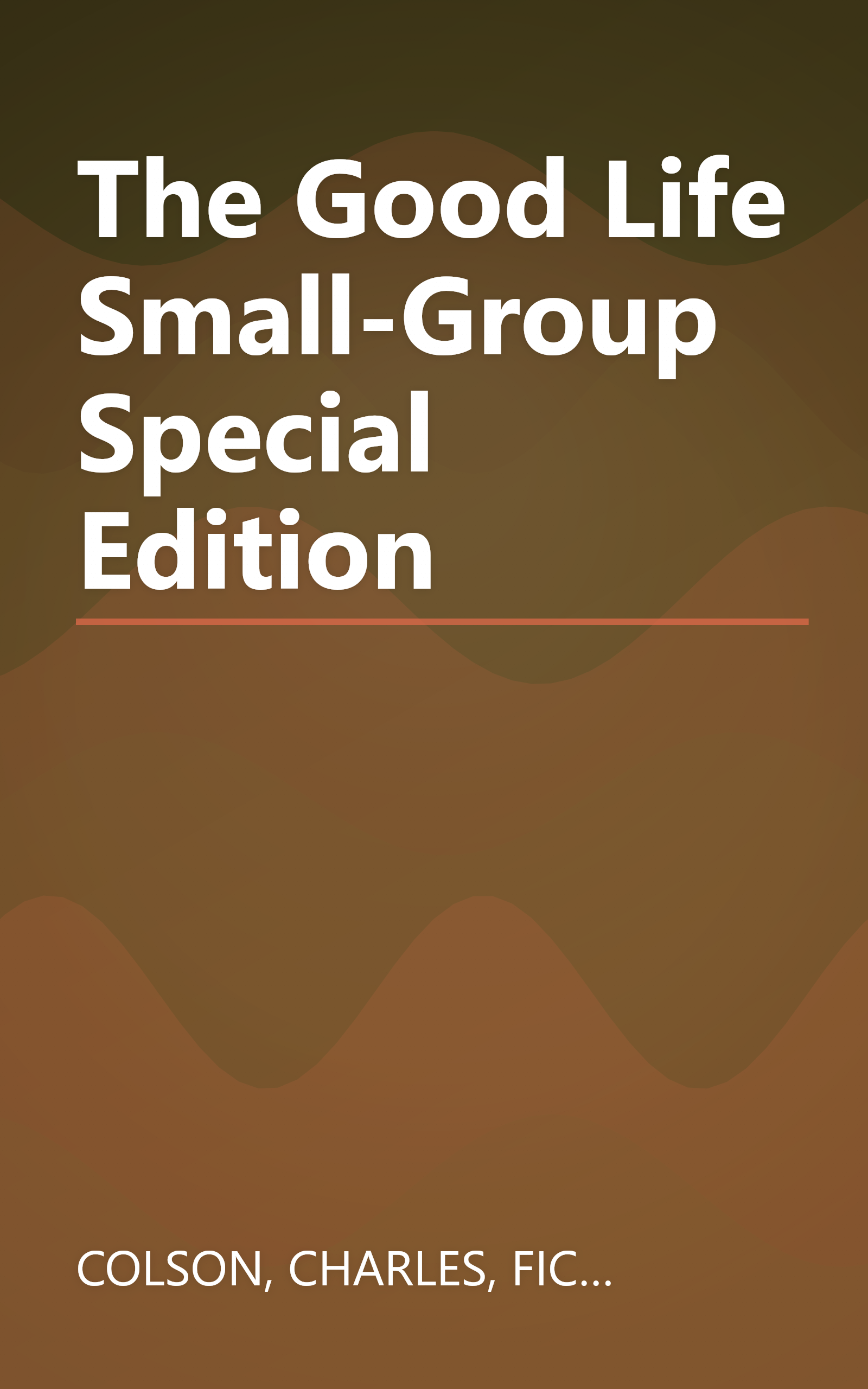 The Good Life Small-Group Special Edition book cover