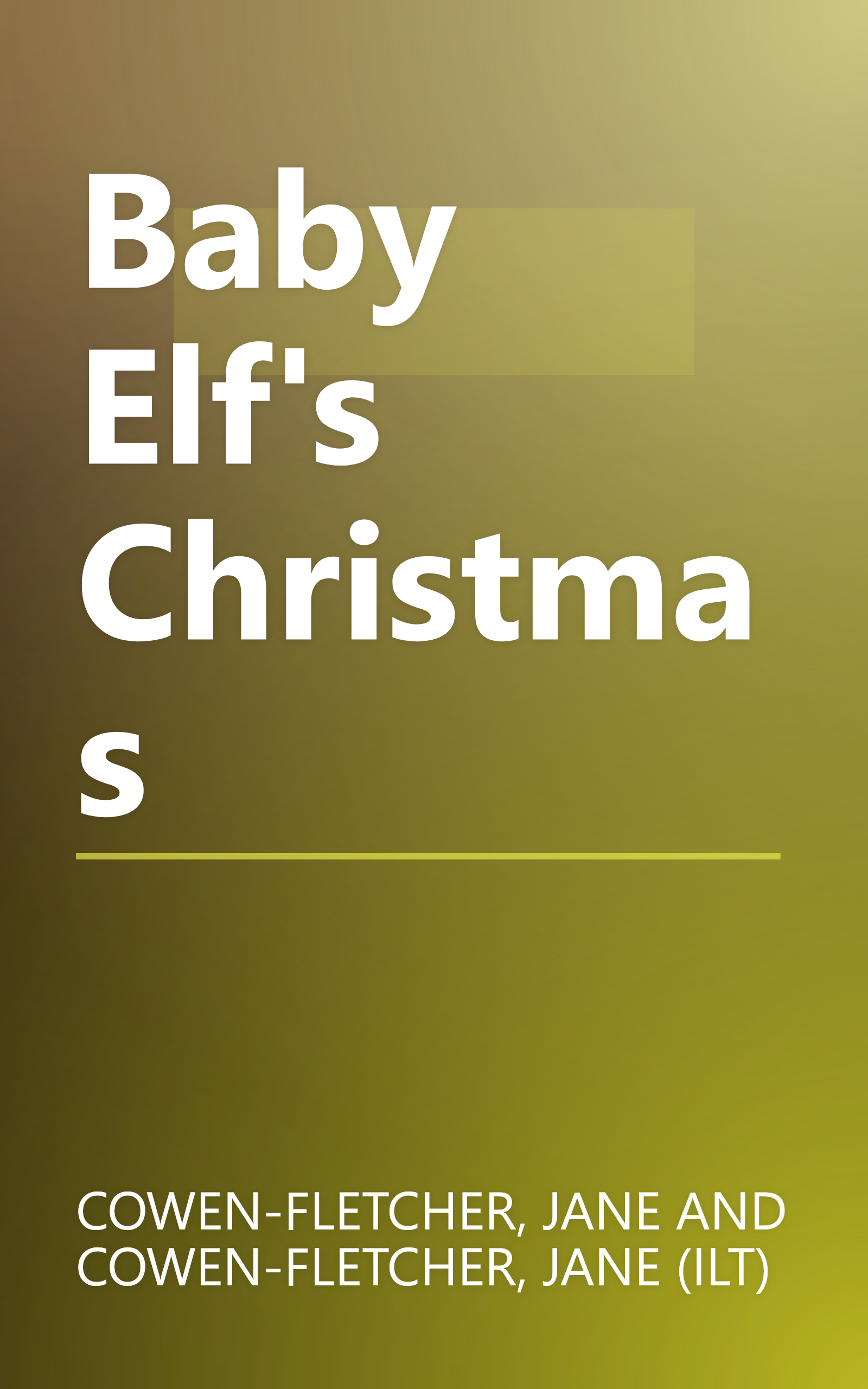 Baby Elf's Christmas book cover