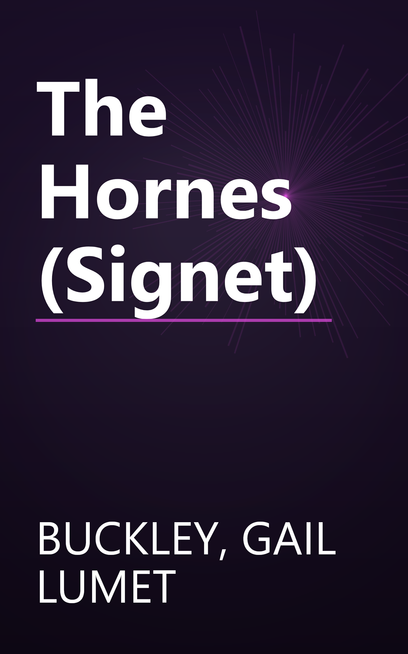 The Hornes (Signet) book cover