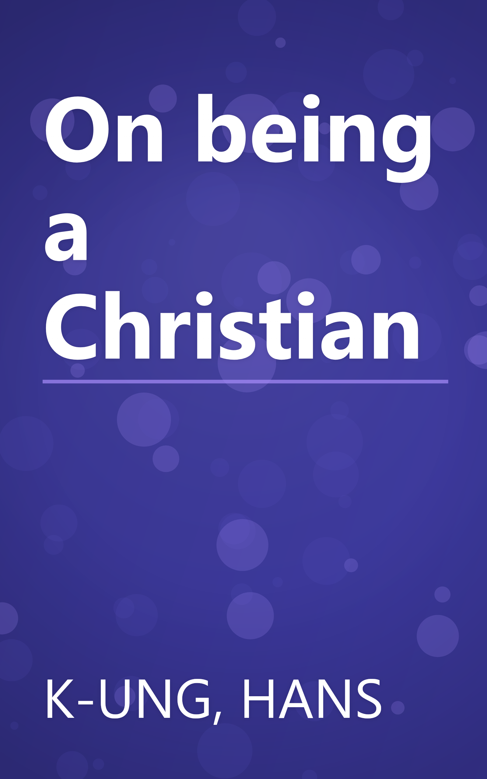 On being a Christian book cover