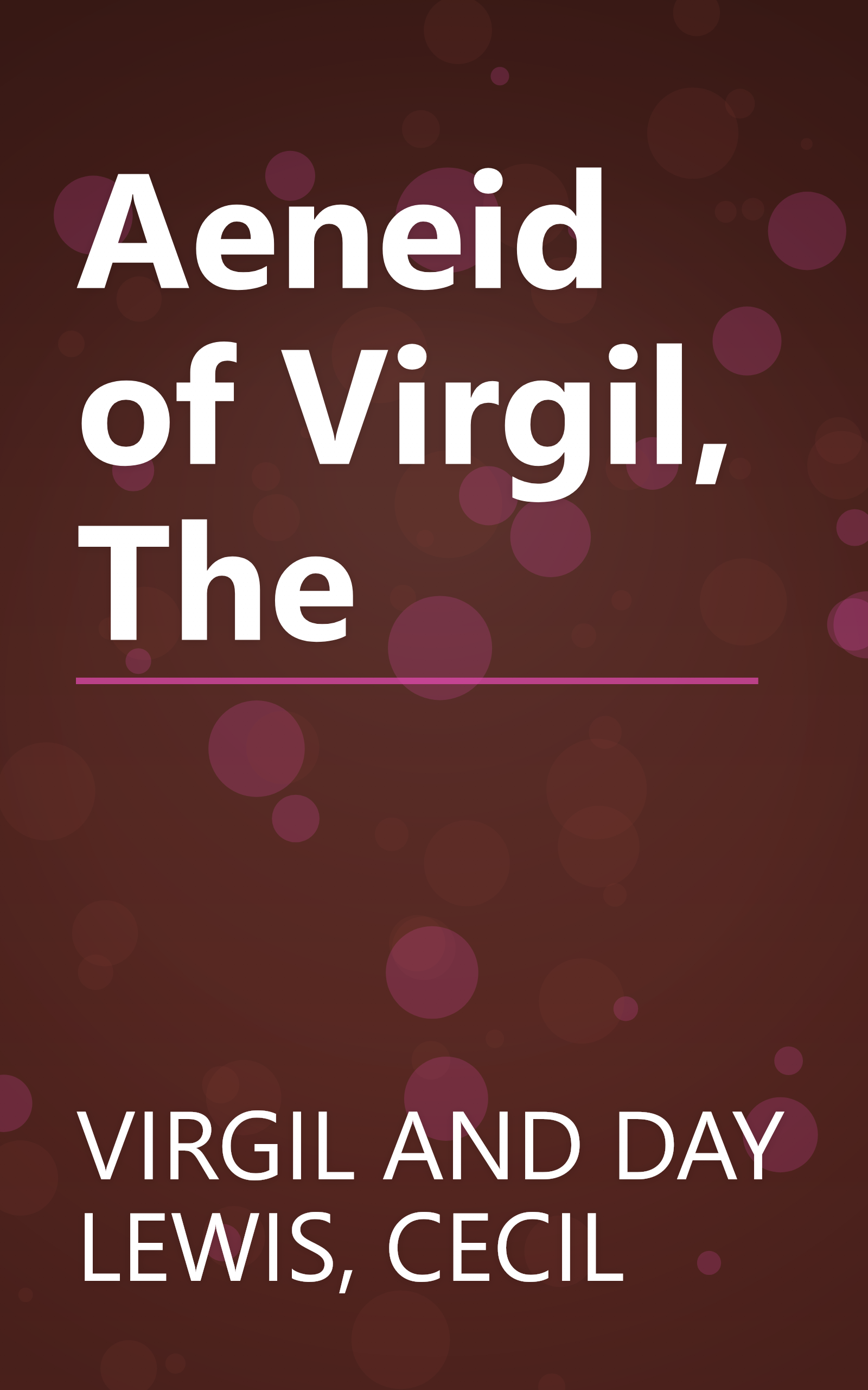 Aeneid of Virgil, The book cover