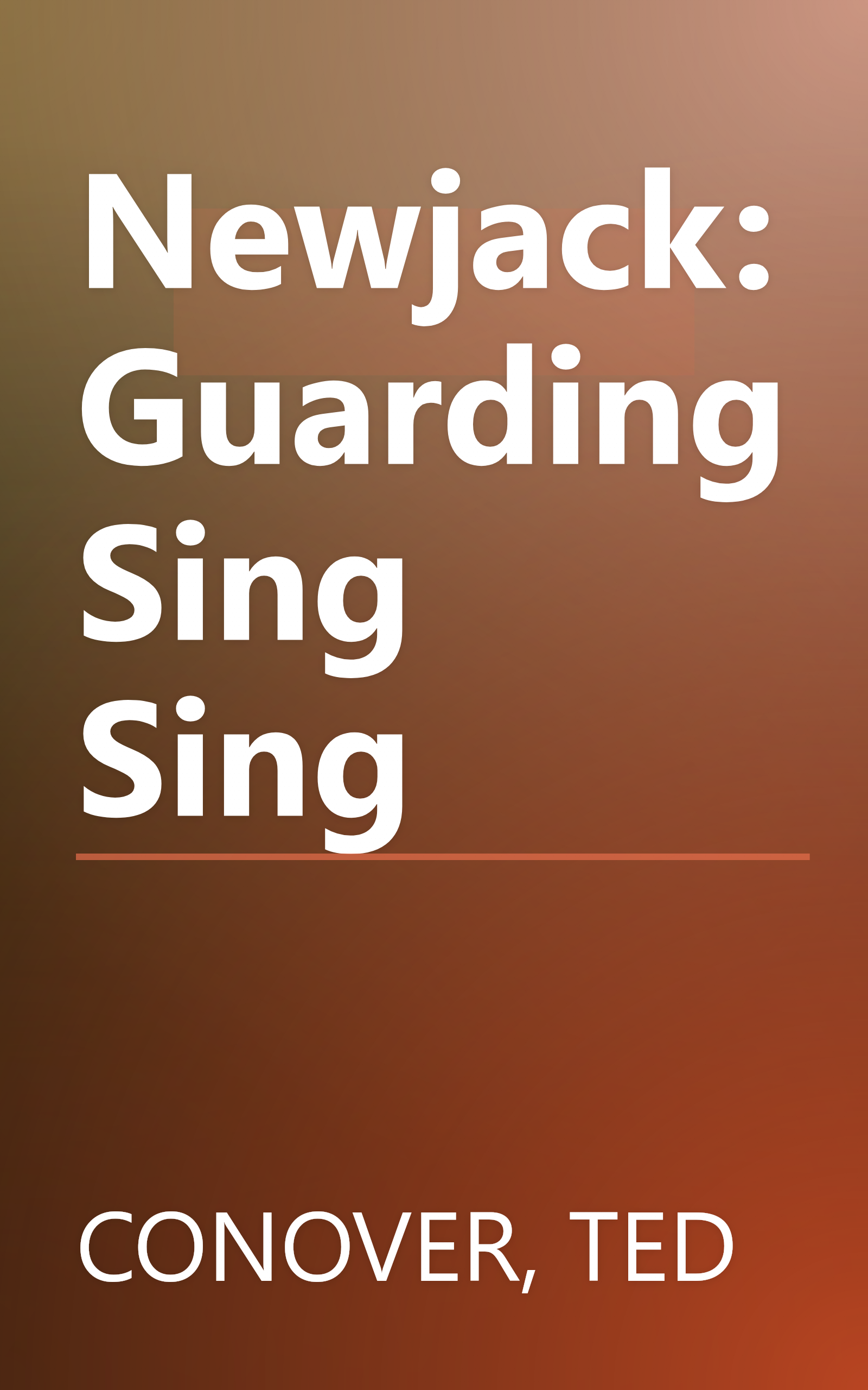 Newjack: Guarding Sing Sing book cover