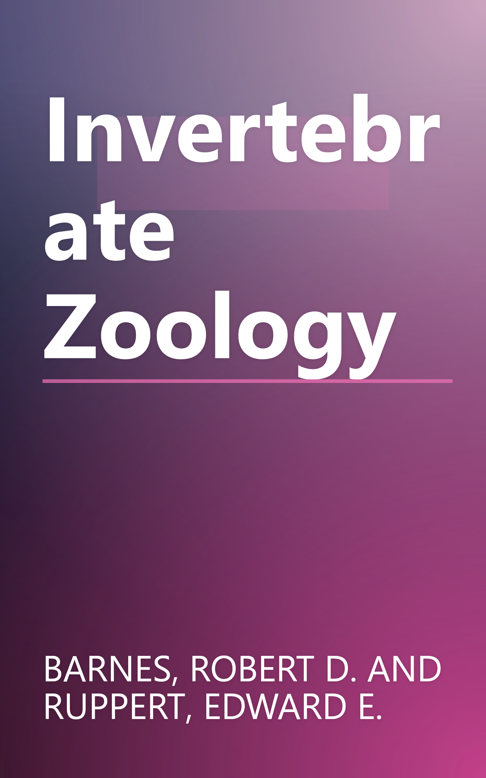 Invertebrate Zoology book cover