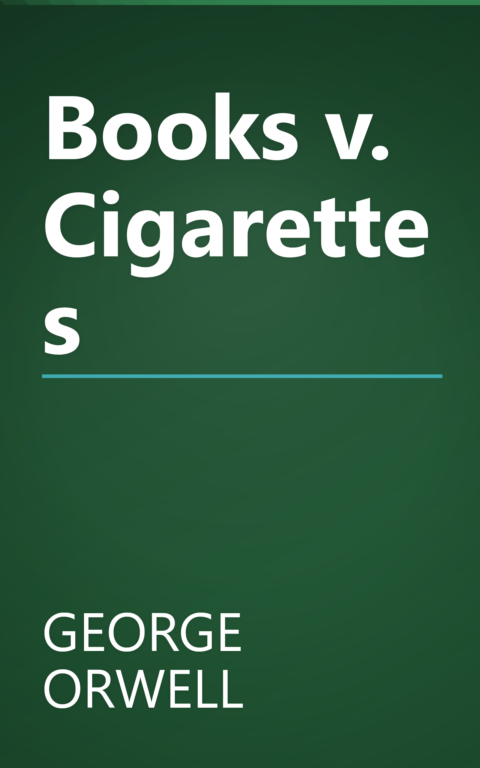 Books v. Cigarettes book cover