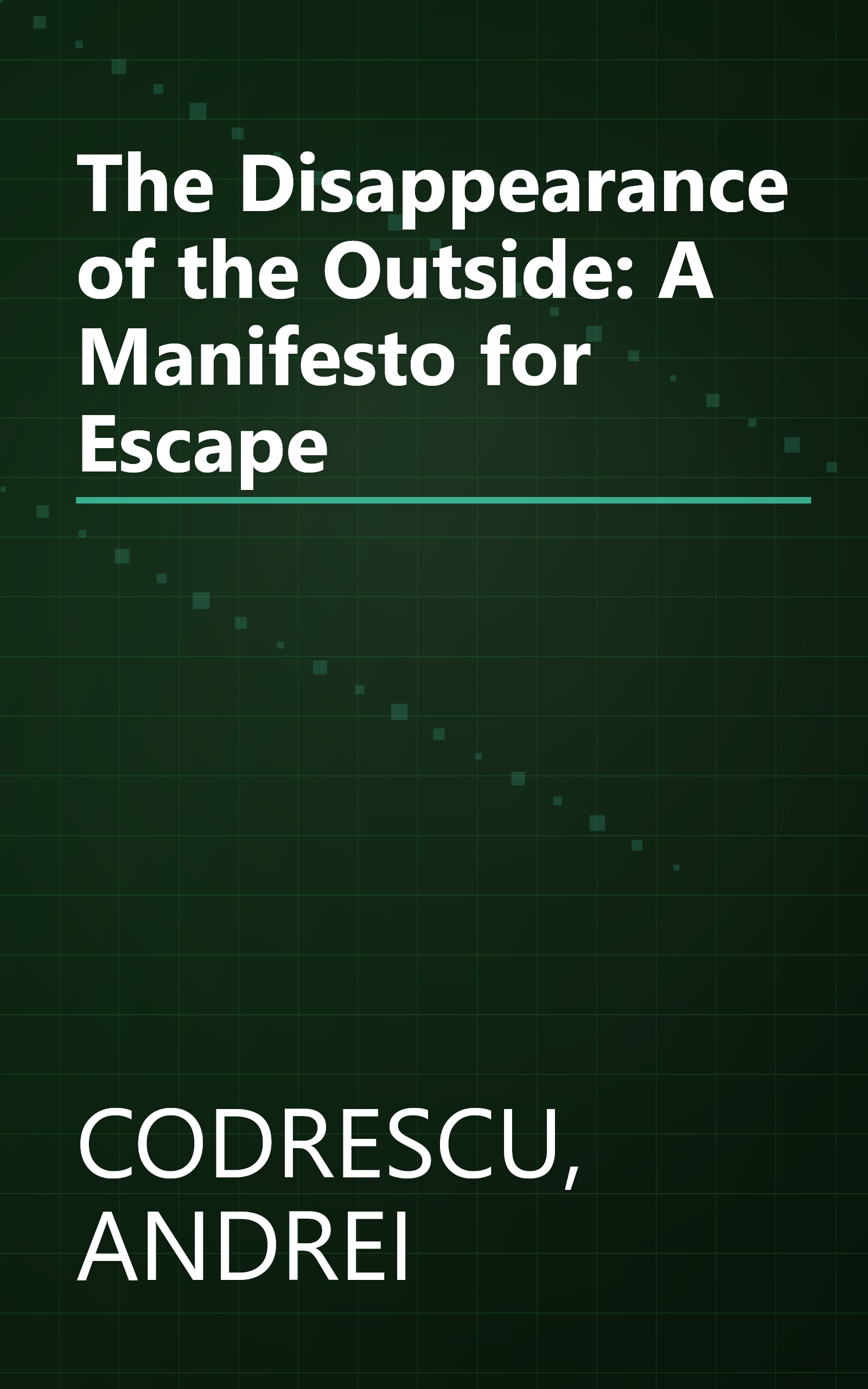 The Disappearance of the Outside: A Manifesto for Escape book cover