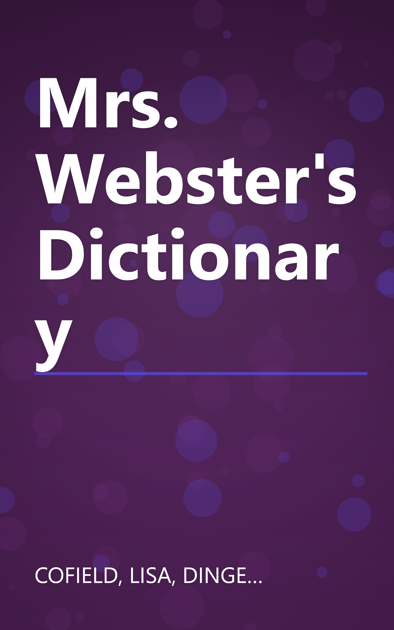 Mrs. Webster's Dictionary book cover