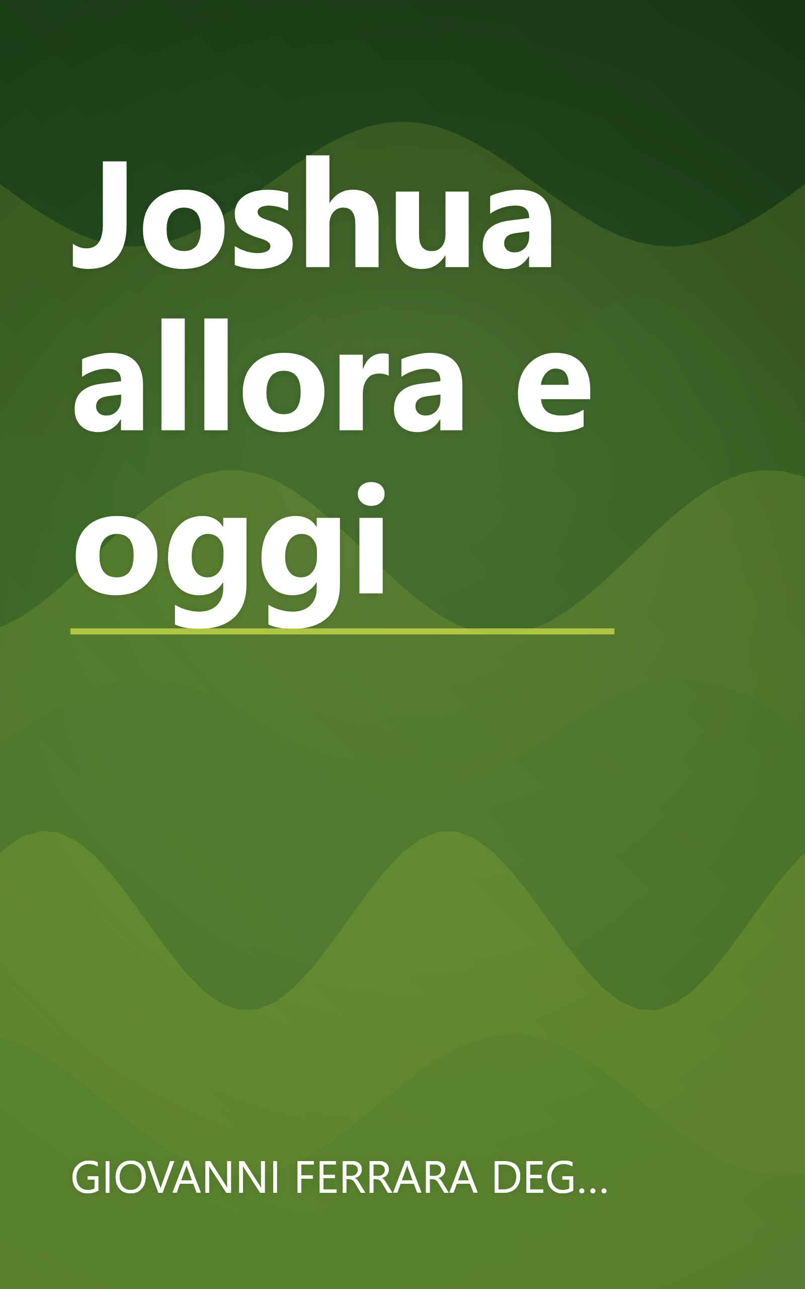 Joshua allora e oggi book cover