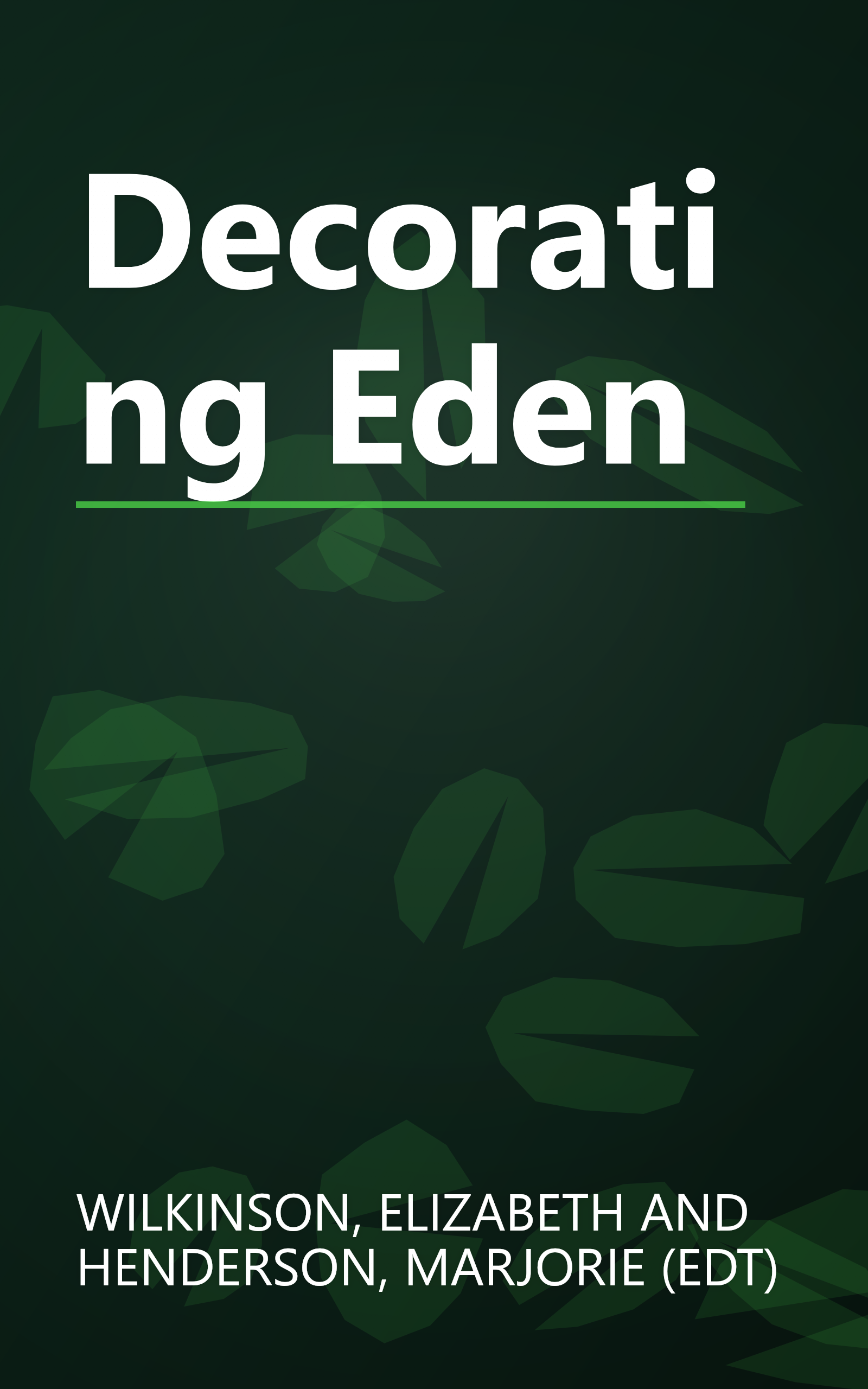 Decorating Eden book cover