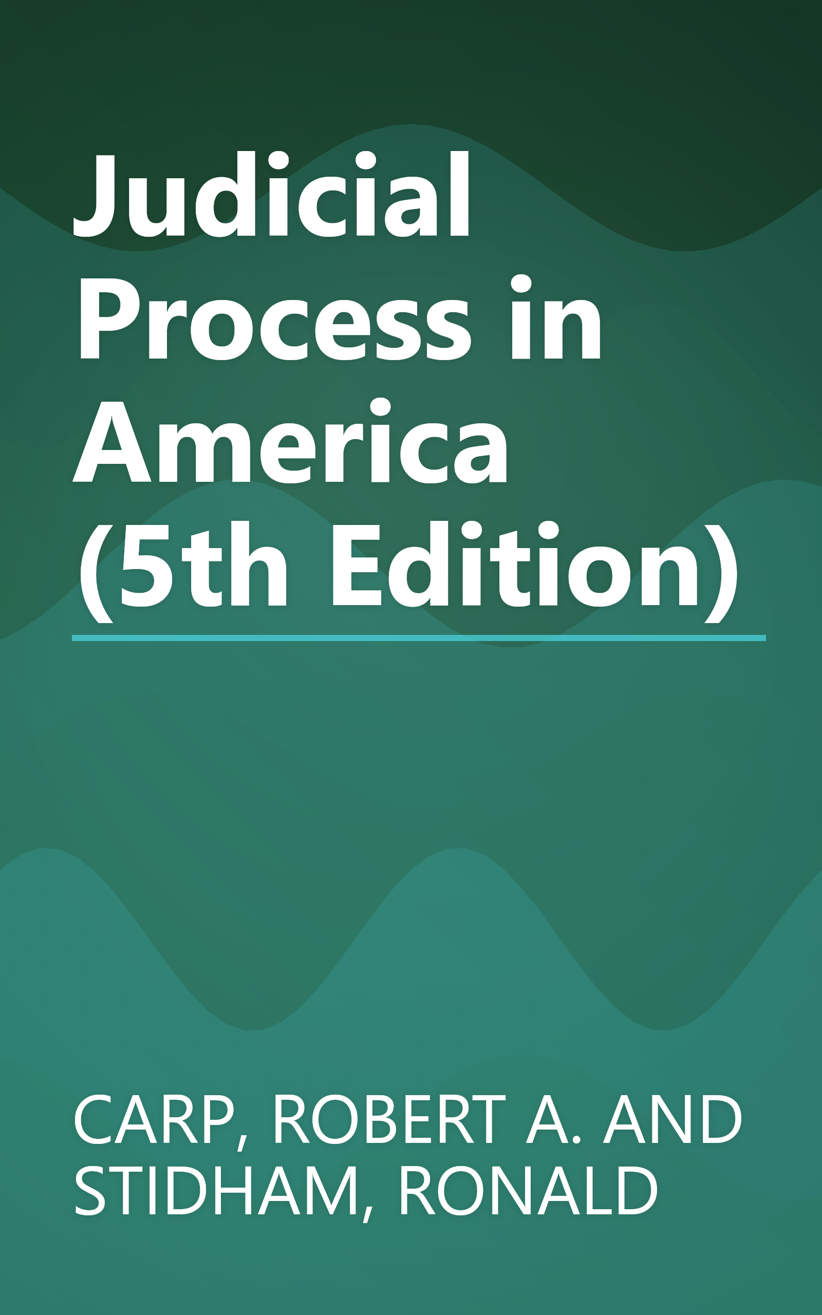Judicial Process in America (5th Edition) book cover