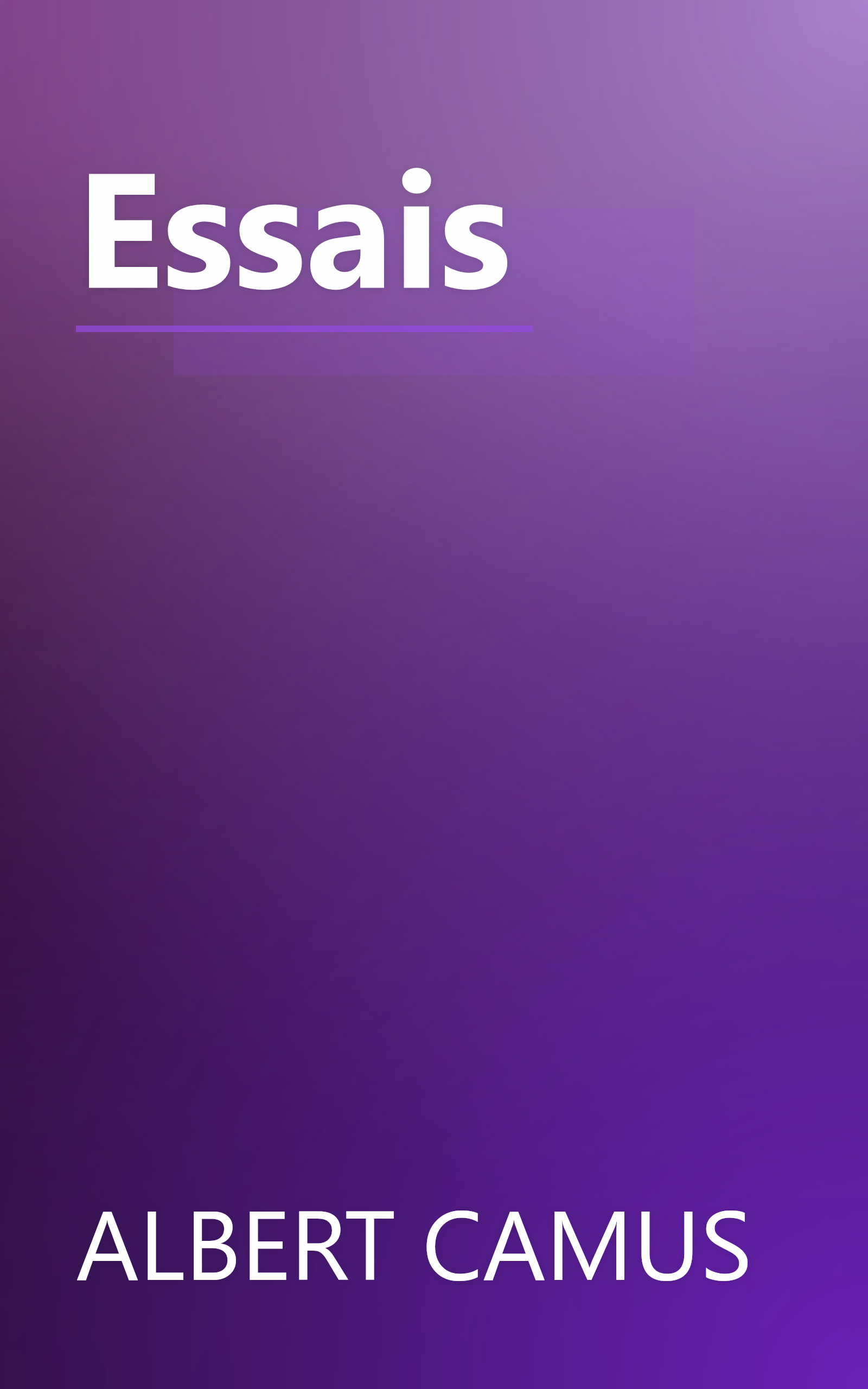 Essais book cover