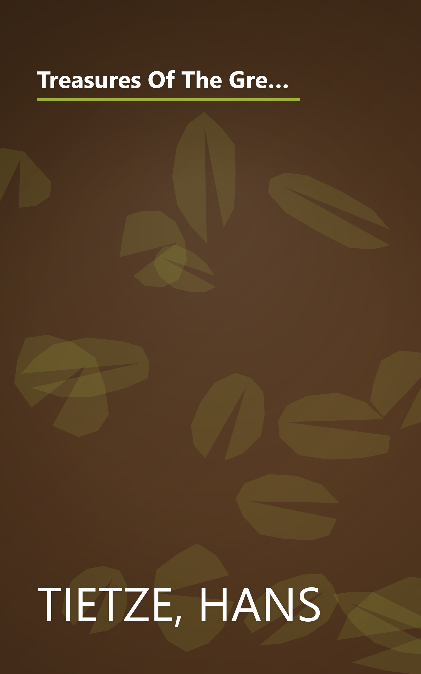 Treasures Of The Great National Galleries (An Introduction To The Paintings In The Famous Museums Of The Western World) book cover