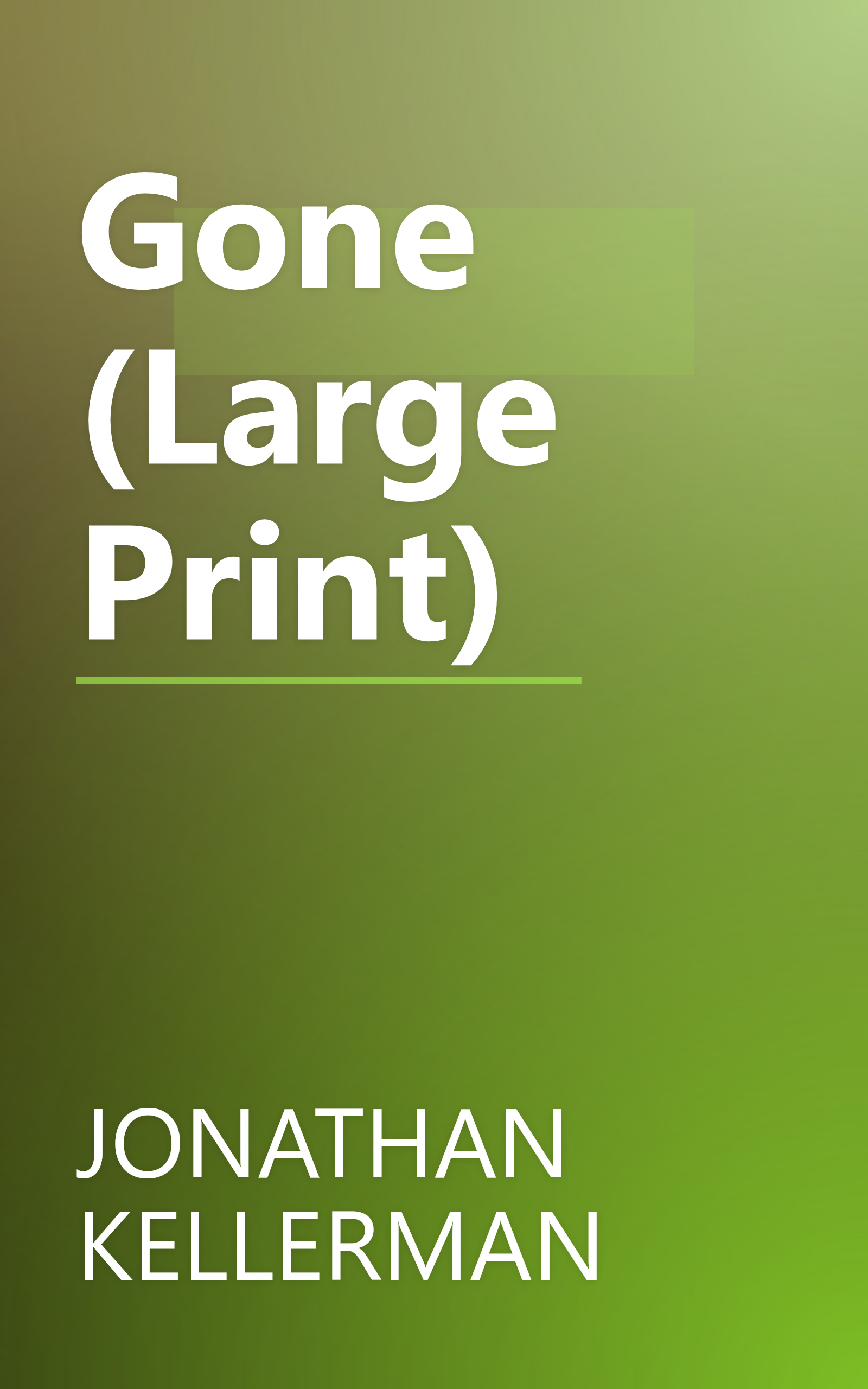 Gone (Large Print) book cover