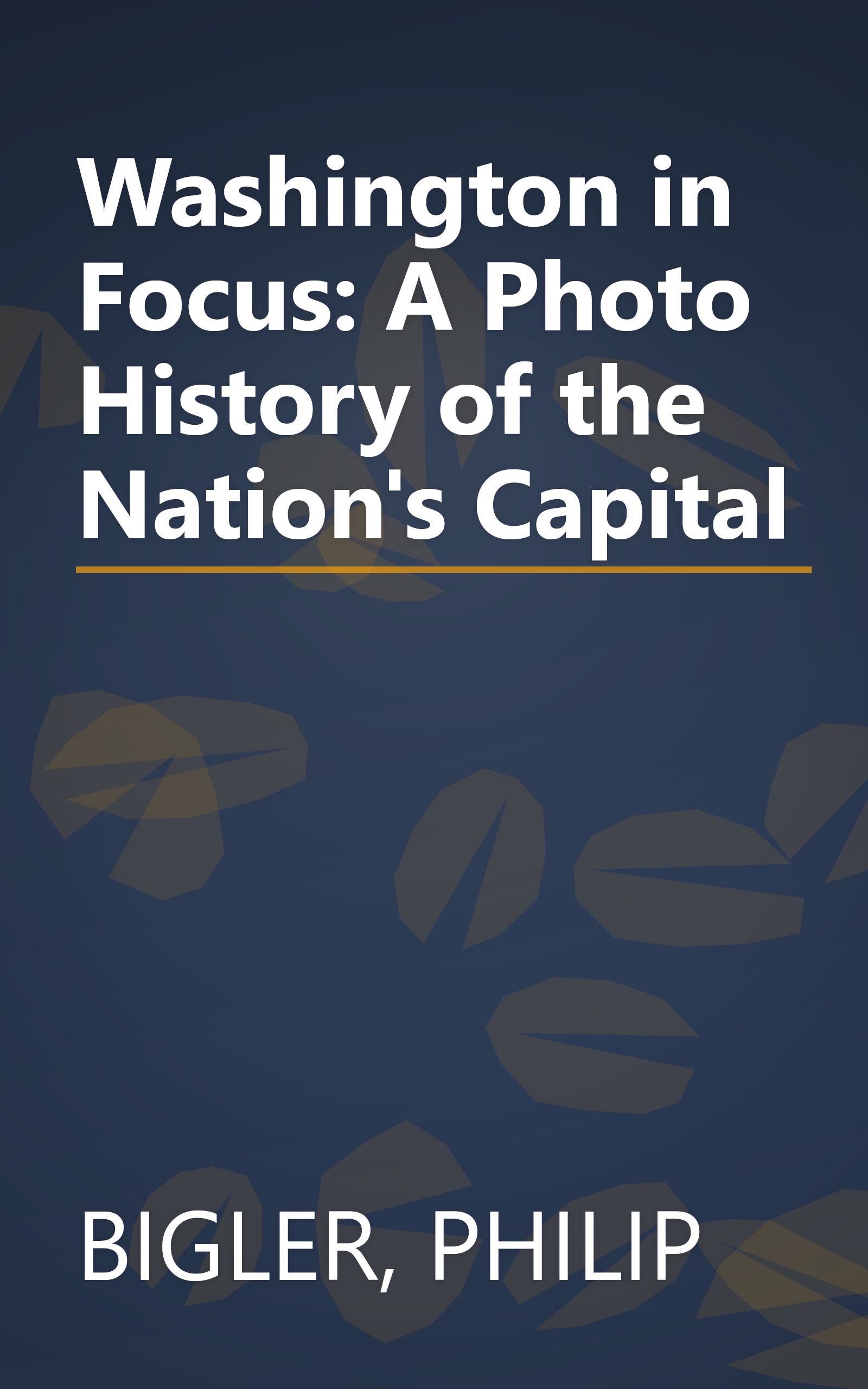 Washington in Focus: A Photo History of the Nation's Capital book cover