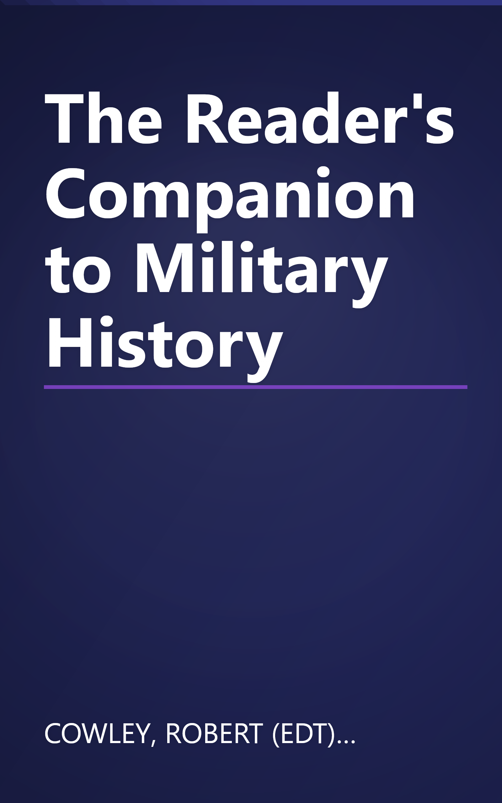 The Reader's Companion to Military History book cover
