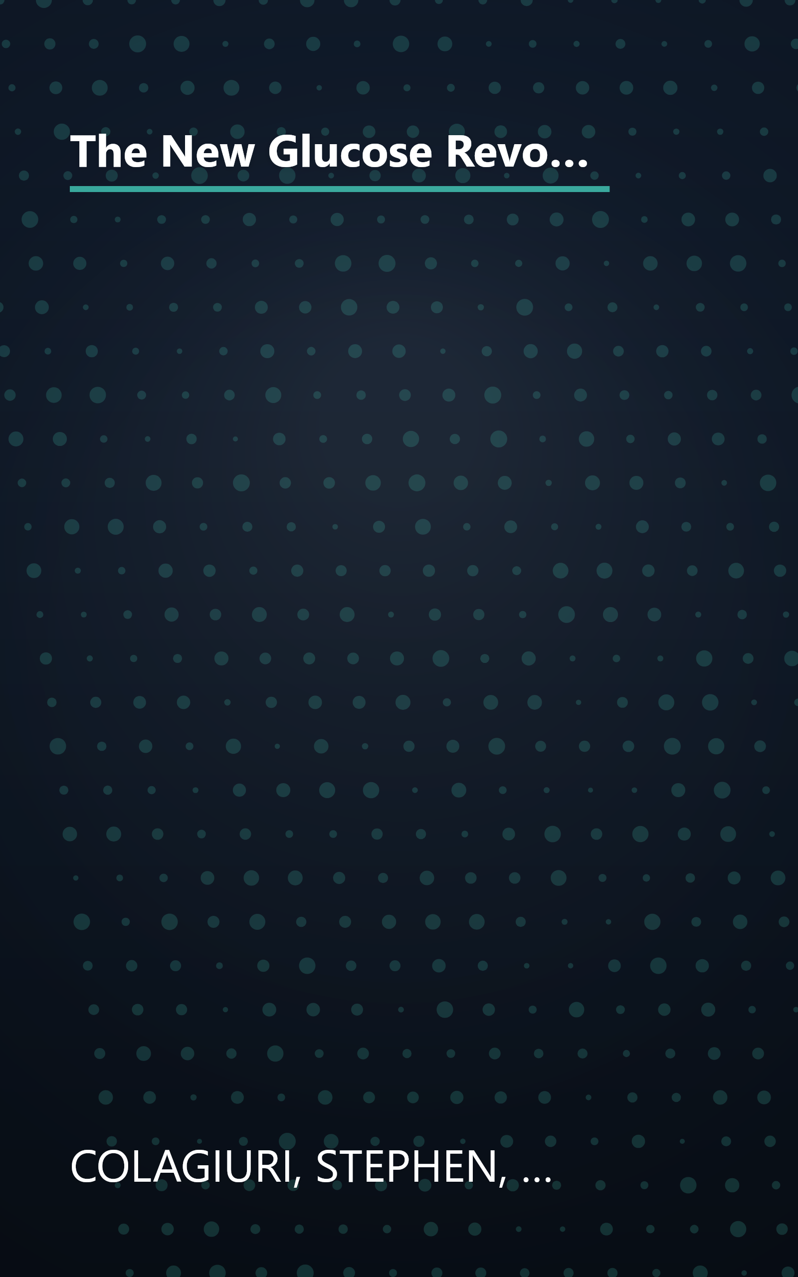 The New Glucose Revolution for Diabetes: The Definitive Guide to Managing Diabetes and Prediabetes Using the Glycemic Index (Marlowe Diabetes Library) book cover