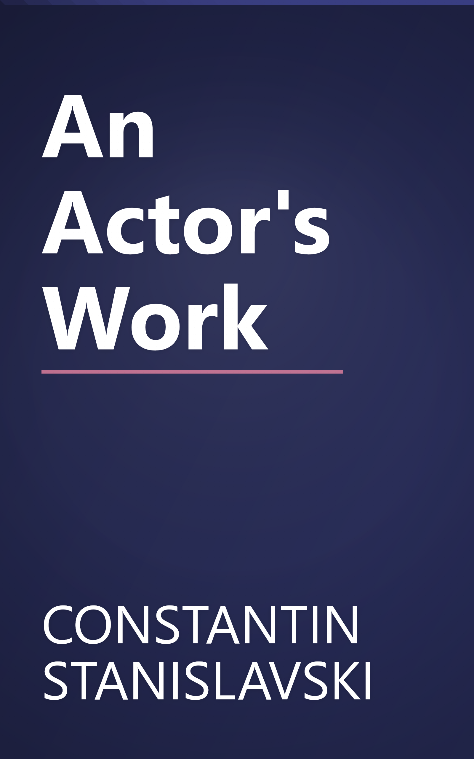 An Actor's Work book cover