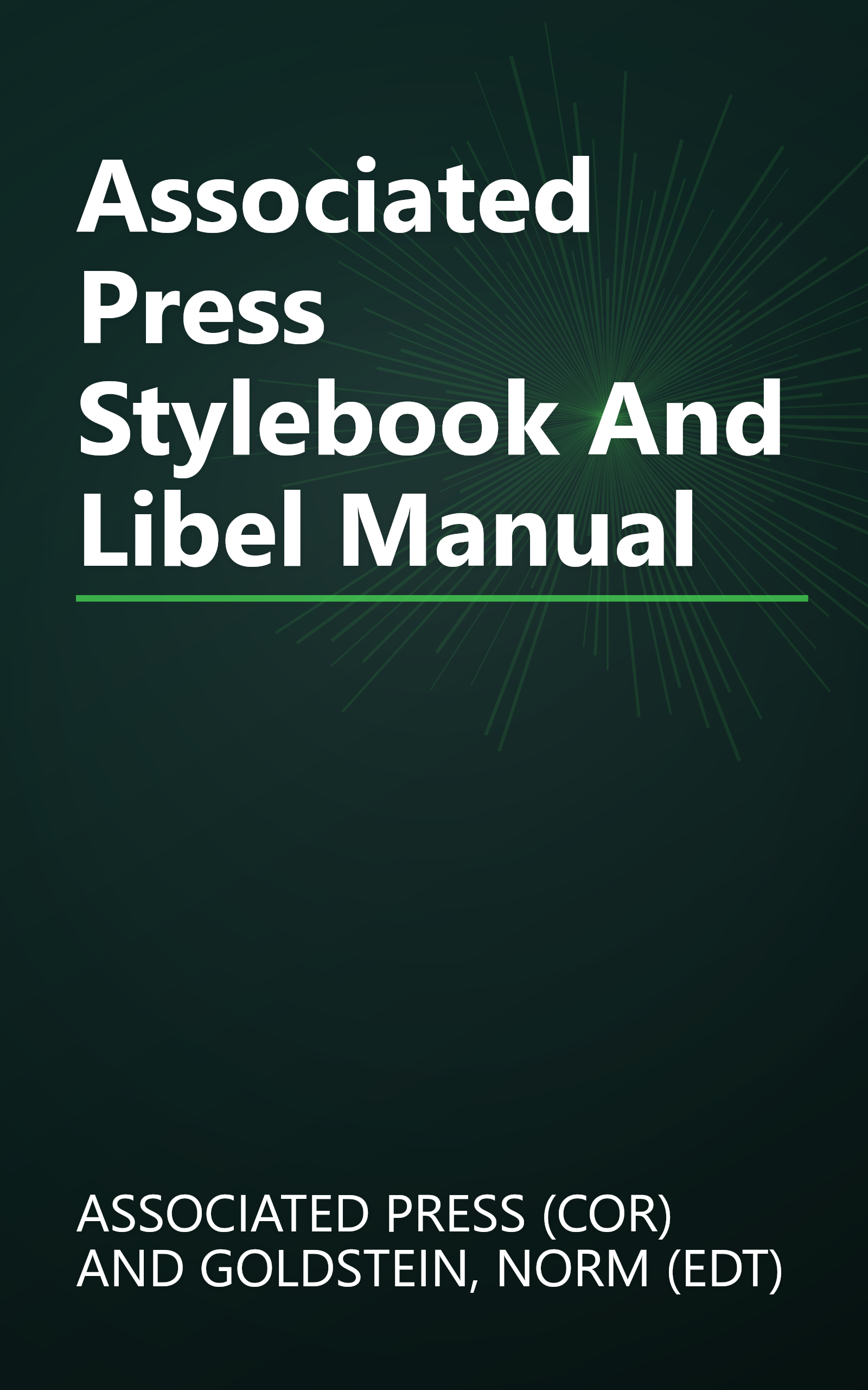 Associated Press Stylebook And Libel Manual book cover