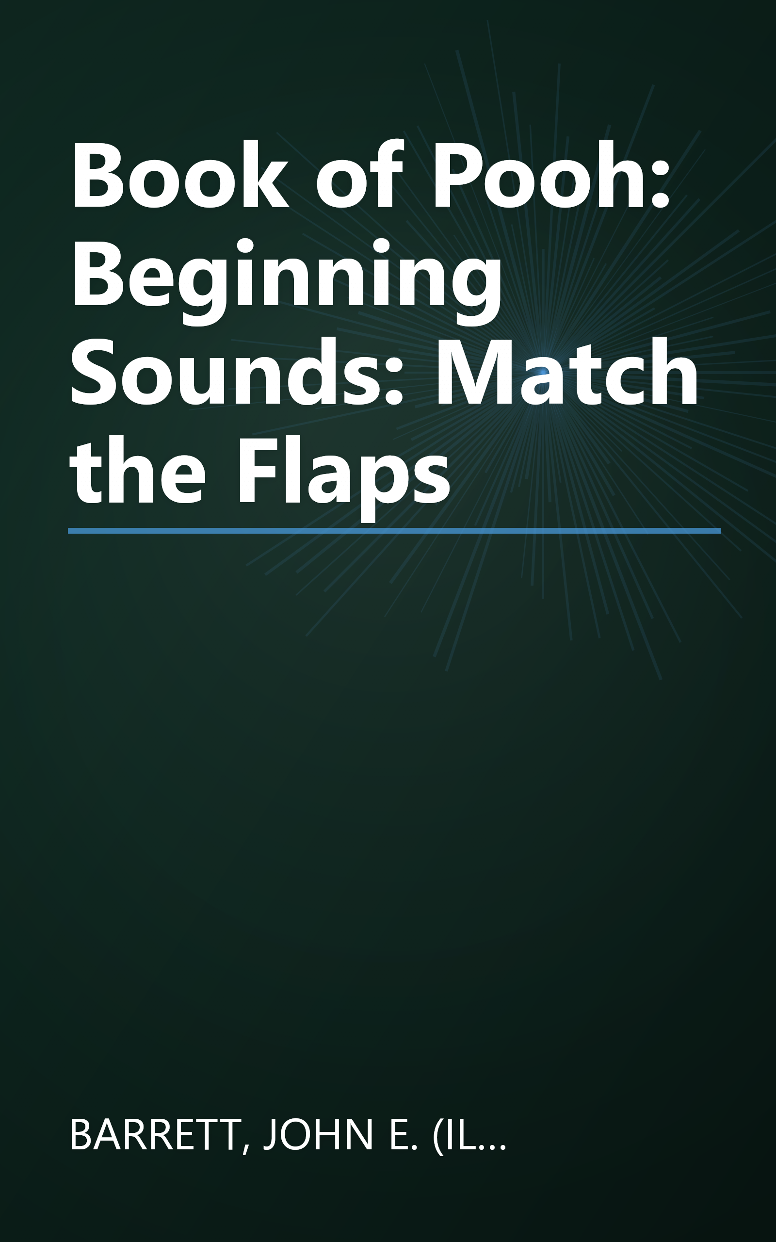 Book of Pooh: Beginning Sounds: Match the Flaps book cover